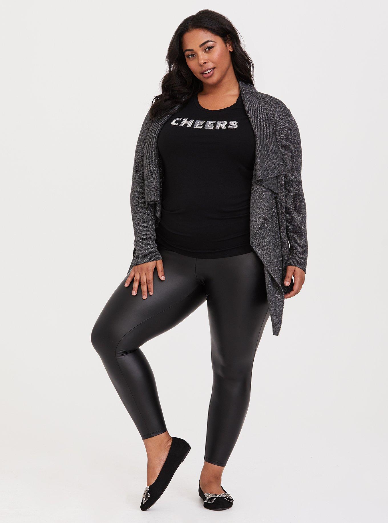 Plus Size - Super Soft Black Cheers Tee - Torrid
