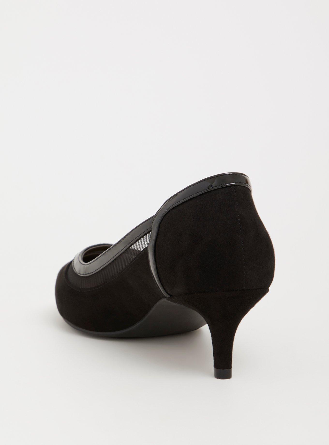Plus Size - Black Mesh Pointed Toe Pump (Wide Width) - Torrid