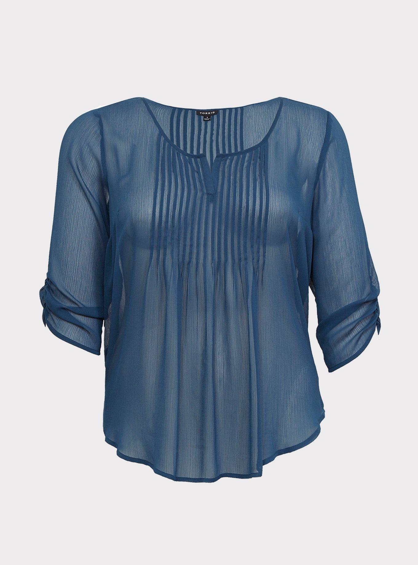 Plus Size - Chiffon Pintuck Blouse - Torrid