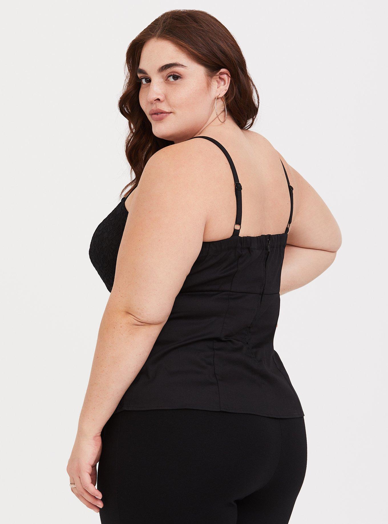 Plus Size - Black Lace Bustier - Torrid