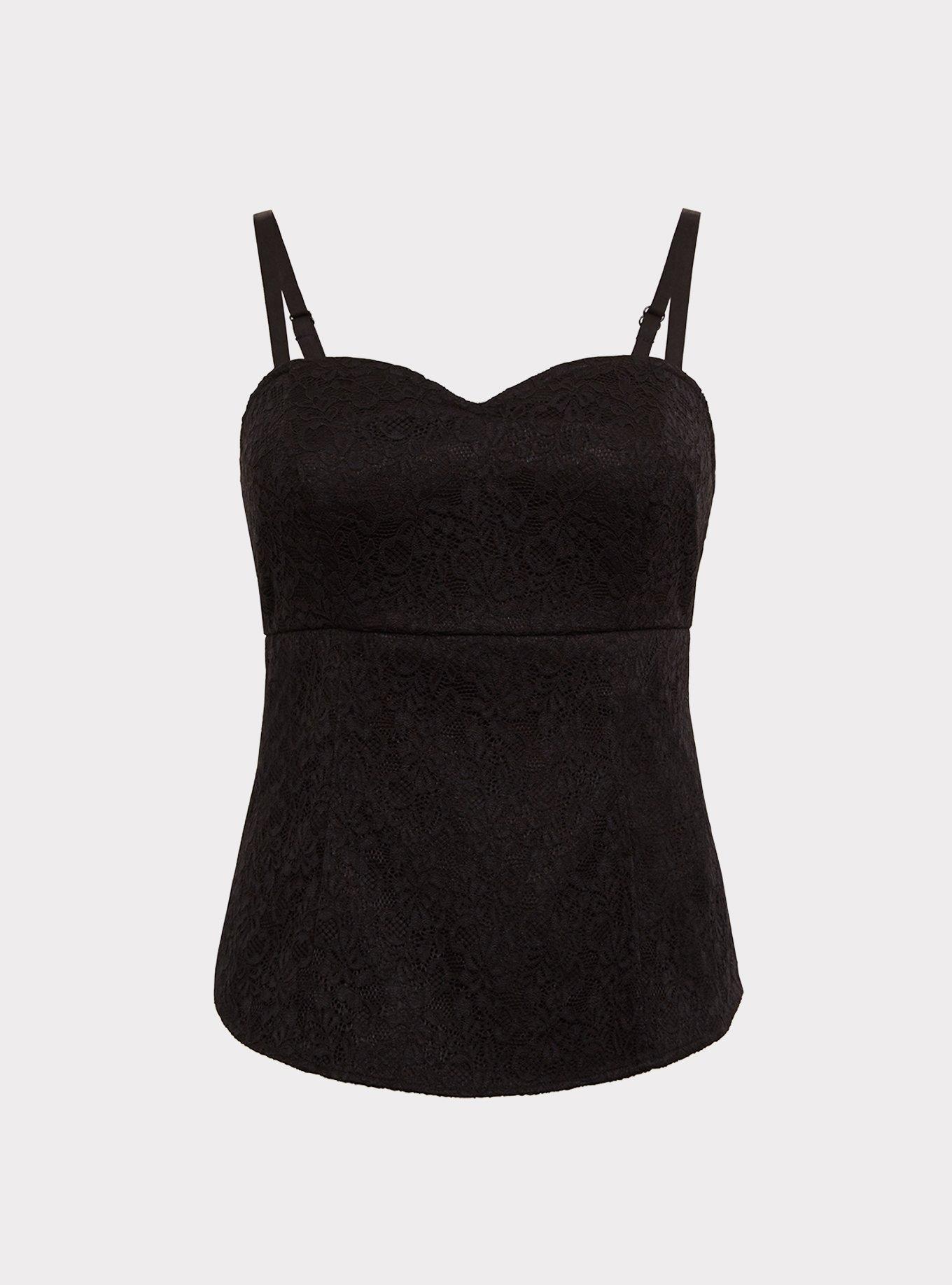Plus Size - Black Lace Bustier - Torrid