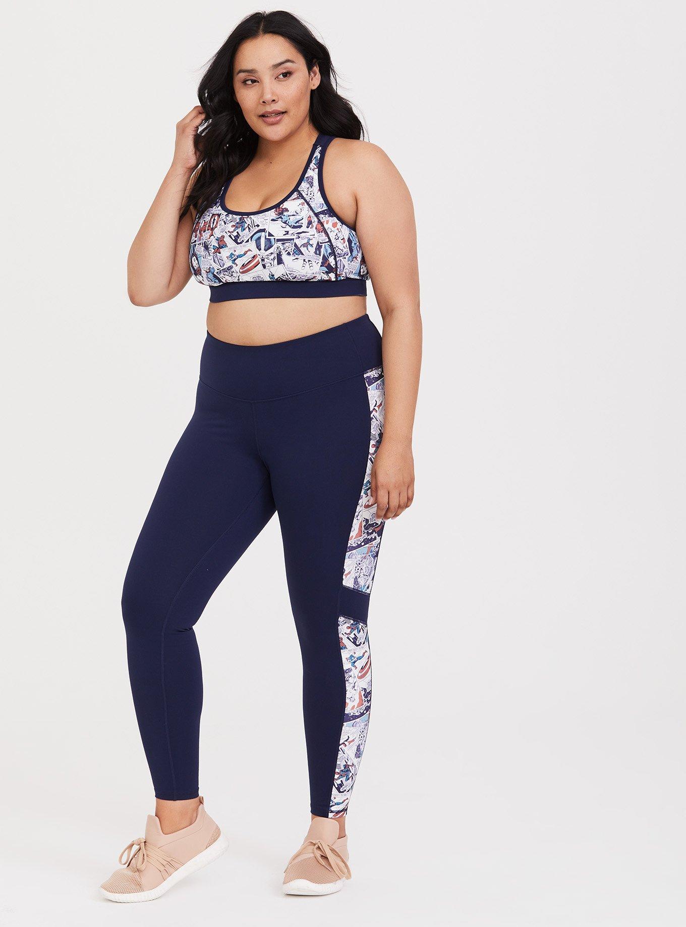 Plus Size - Her Universe Marvel Comic Print Sports Bra - Torrid