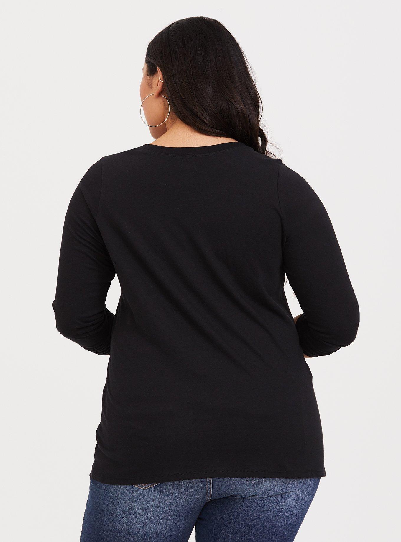 Plus Size - Black Not Today Slim Fit Tee - Torrid