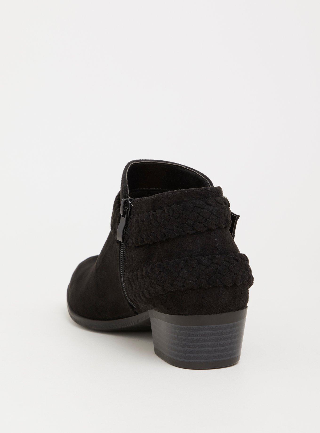 Plus Size - Black Braided Bootie (Wide Width) - Torrid
