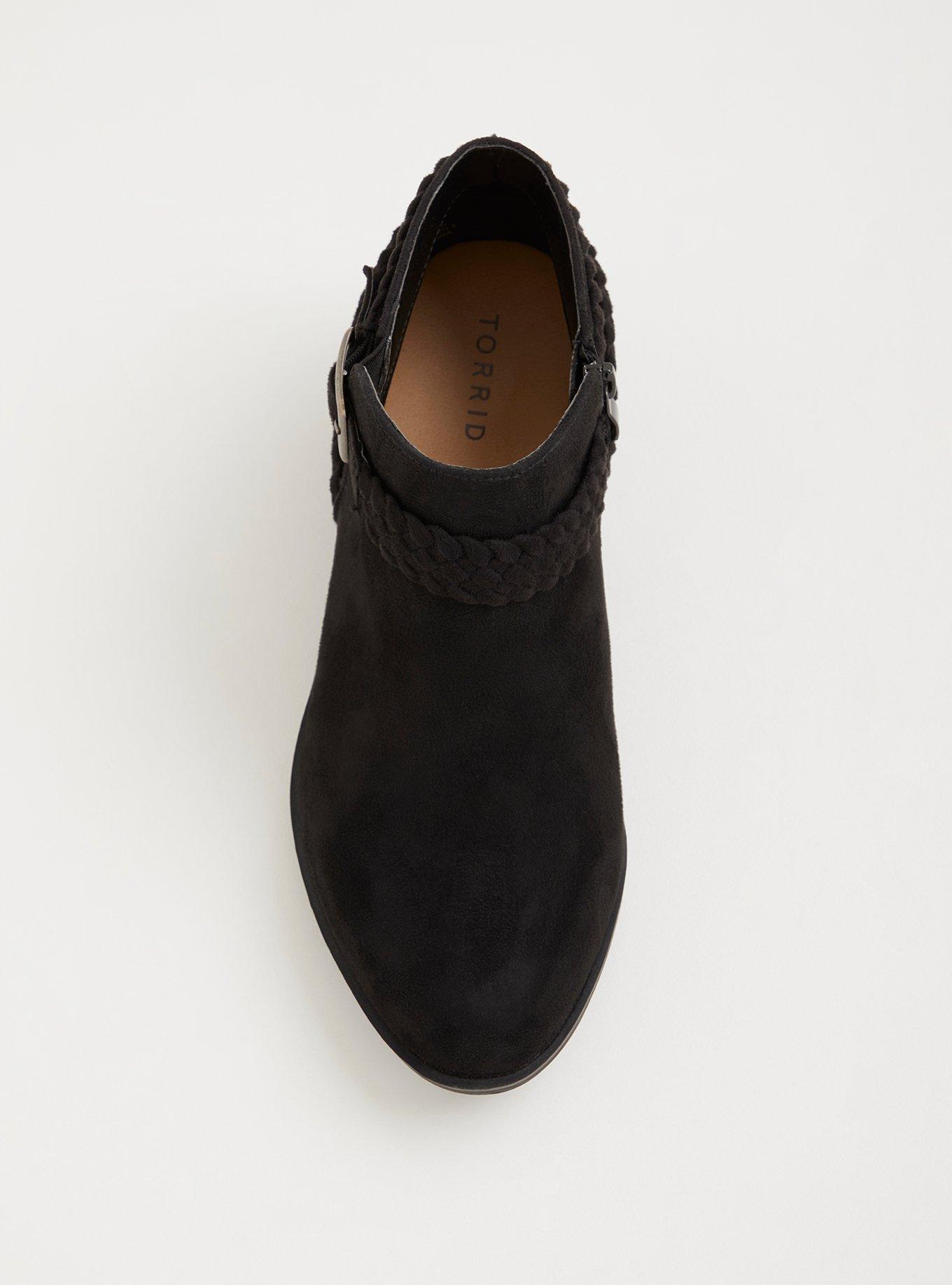 Plus Size - Black Braided Bootie (Wide Width) - Torrid