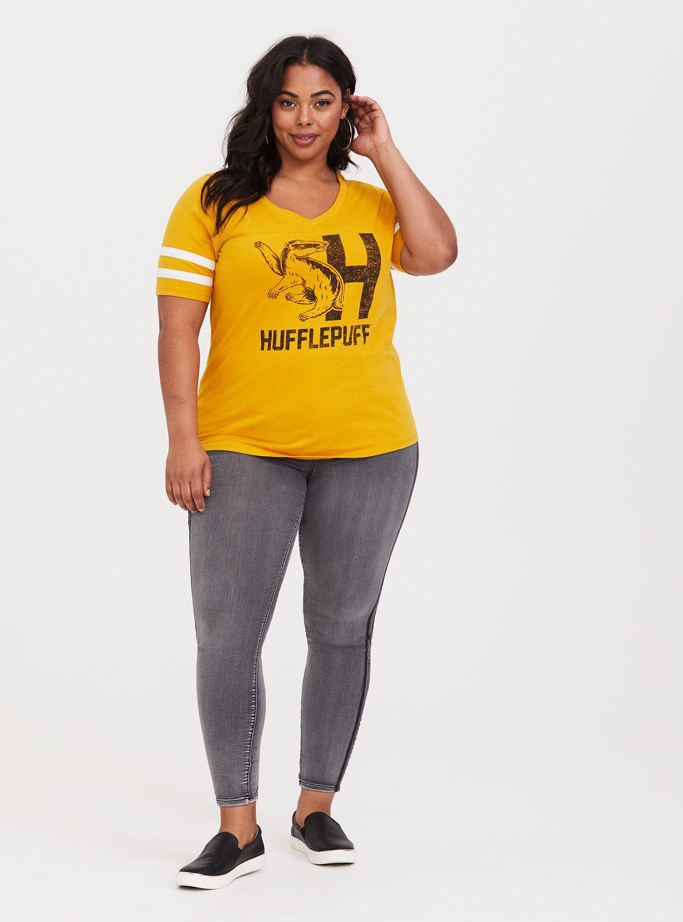 Plus Size - Harry Potter Hufflepuff Golden Yellow Classic Fit Football ...