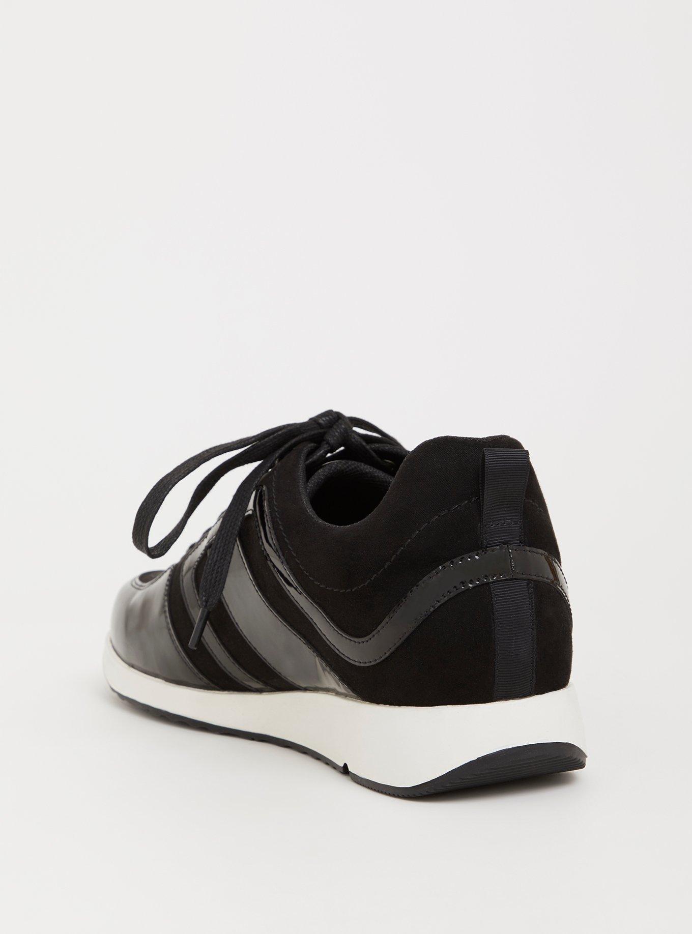 Plus Size - Black Patent Leather Sneaker (Wide Width) - Torrid