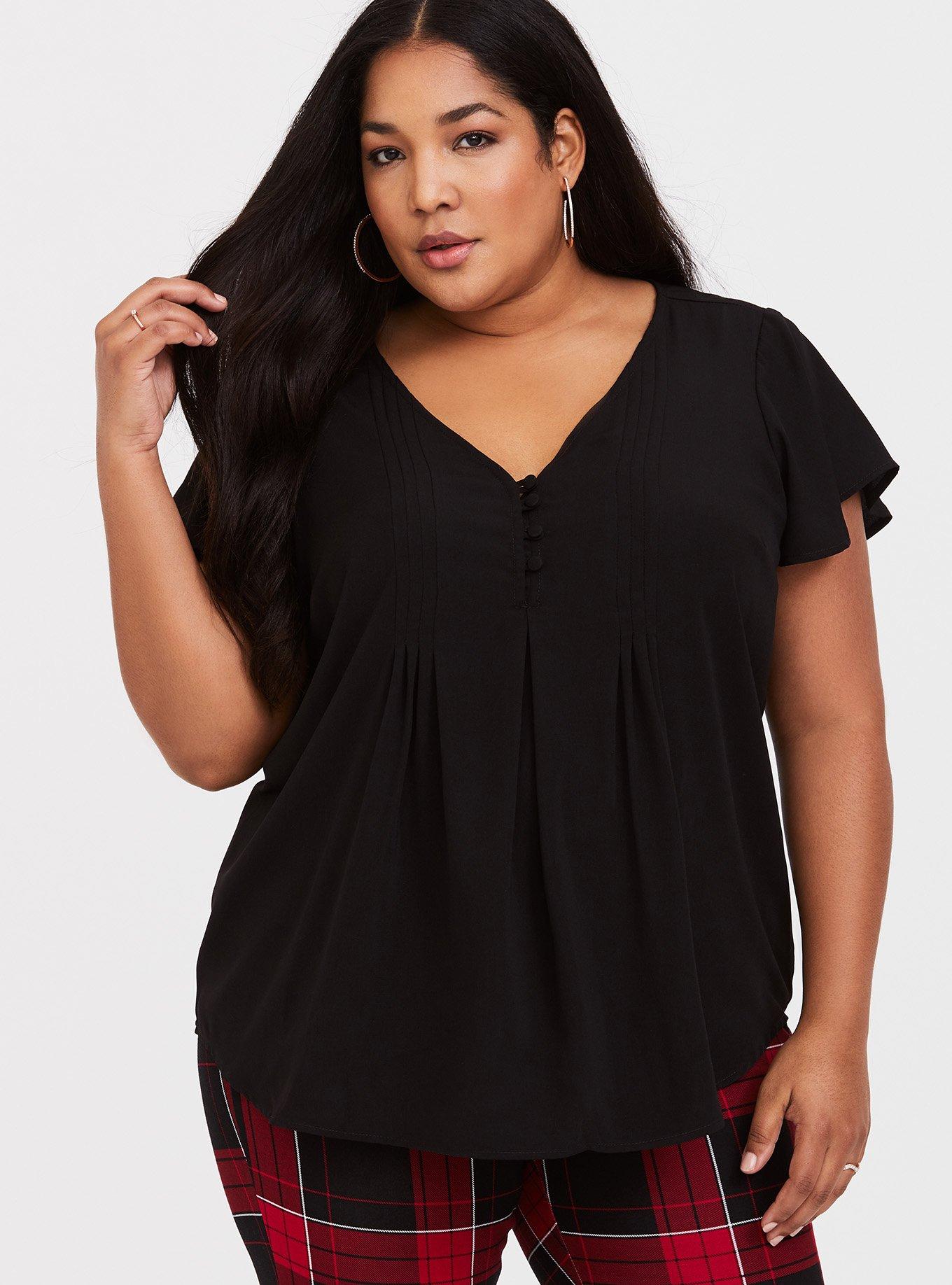 Plus Size - Georgette Button-Front Blouse - Torrid