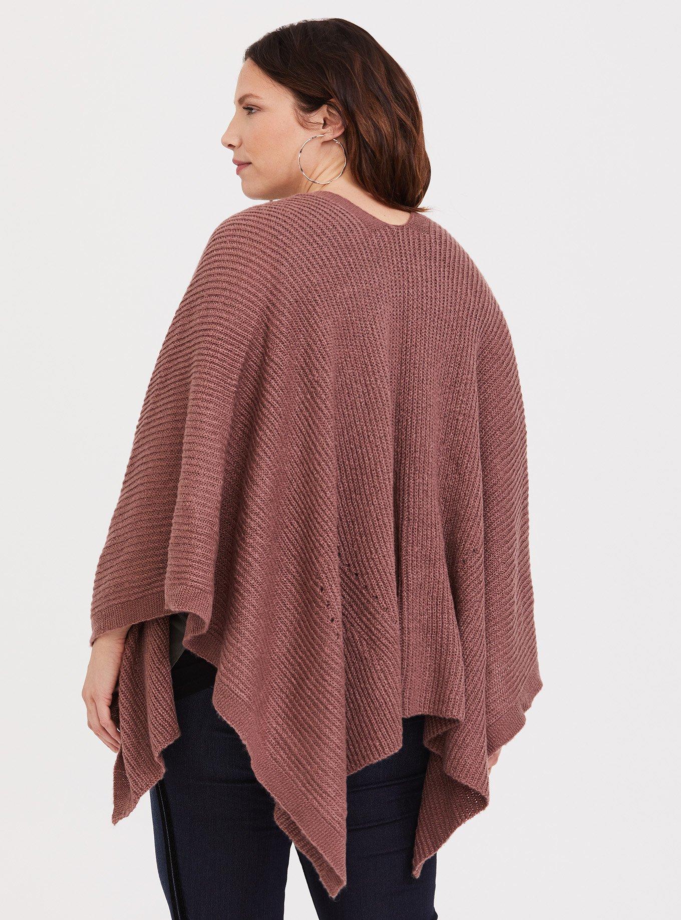Plus Size - Dusty Rose Knit Ruana - Torrid