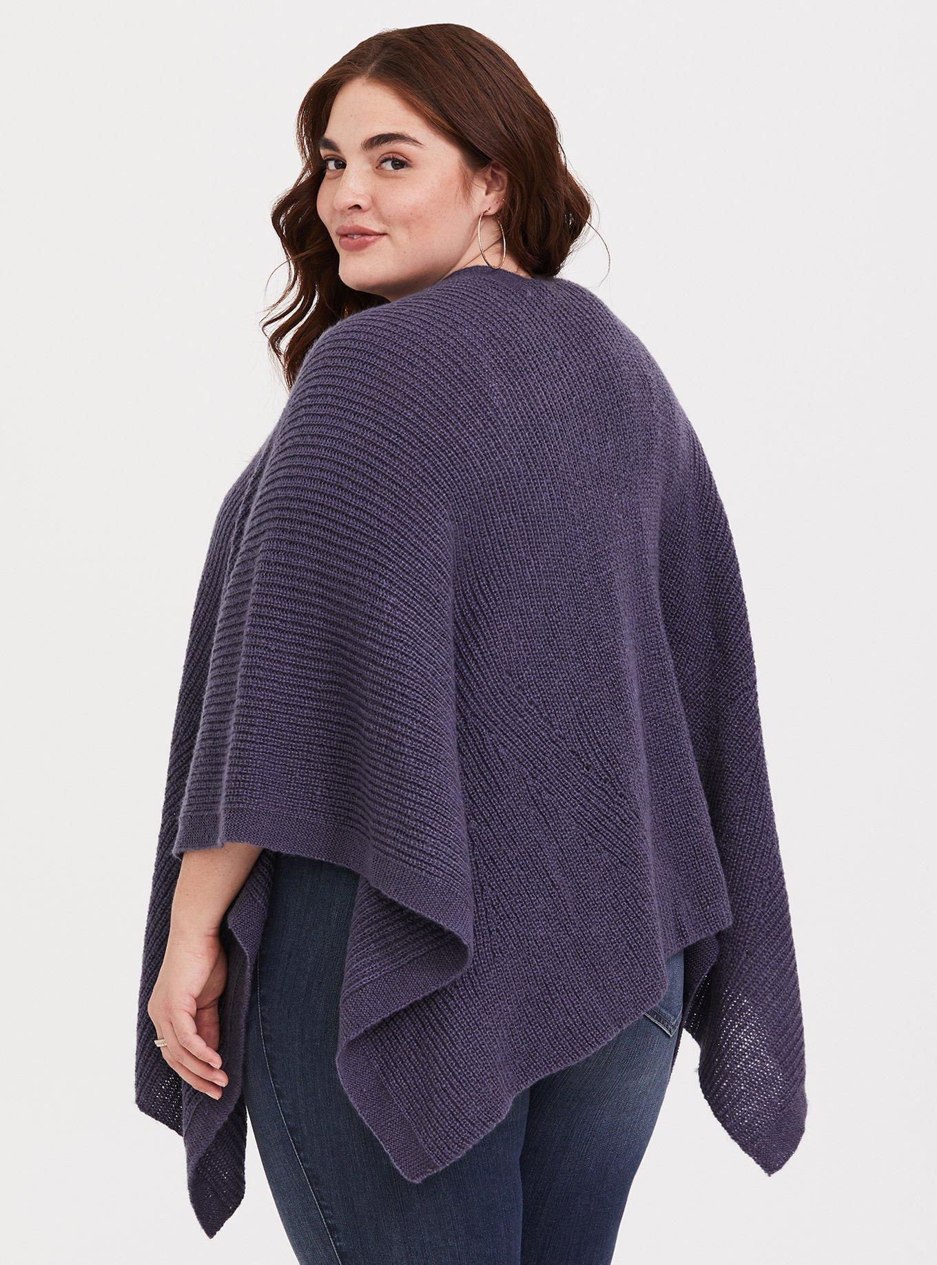 Plus Size - Grey Knit Ruana - Torrid