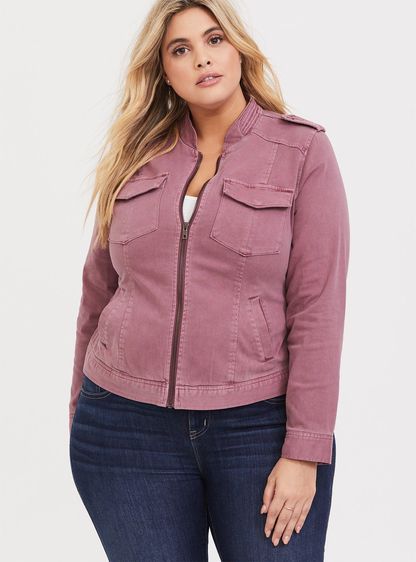 Plus Size - Twill Bomber Jacket - Torrid
