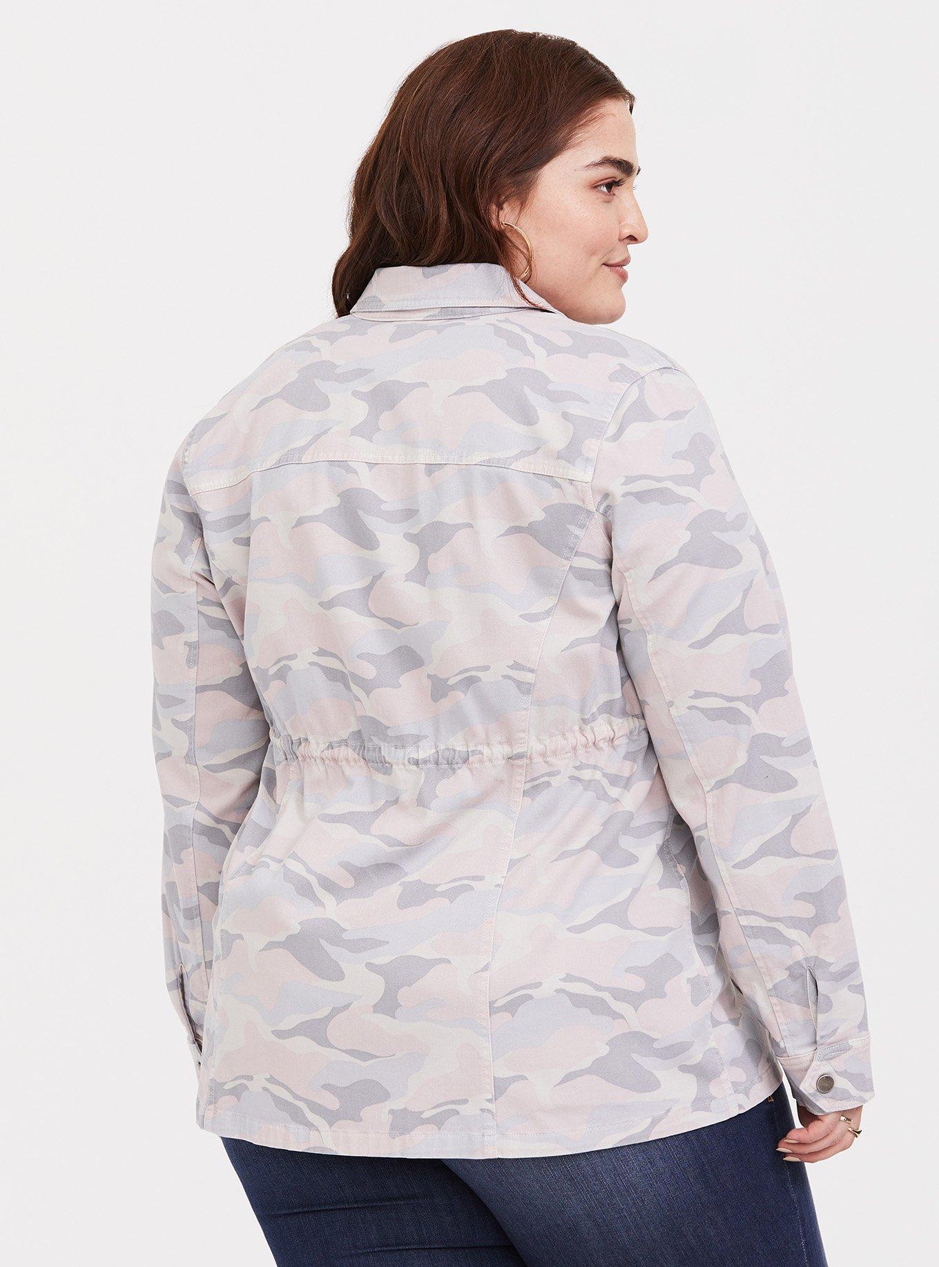 Plus Size - Camo Twill Anorak - Torrid