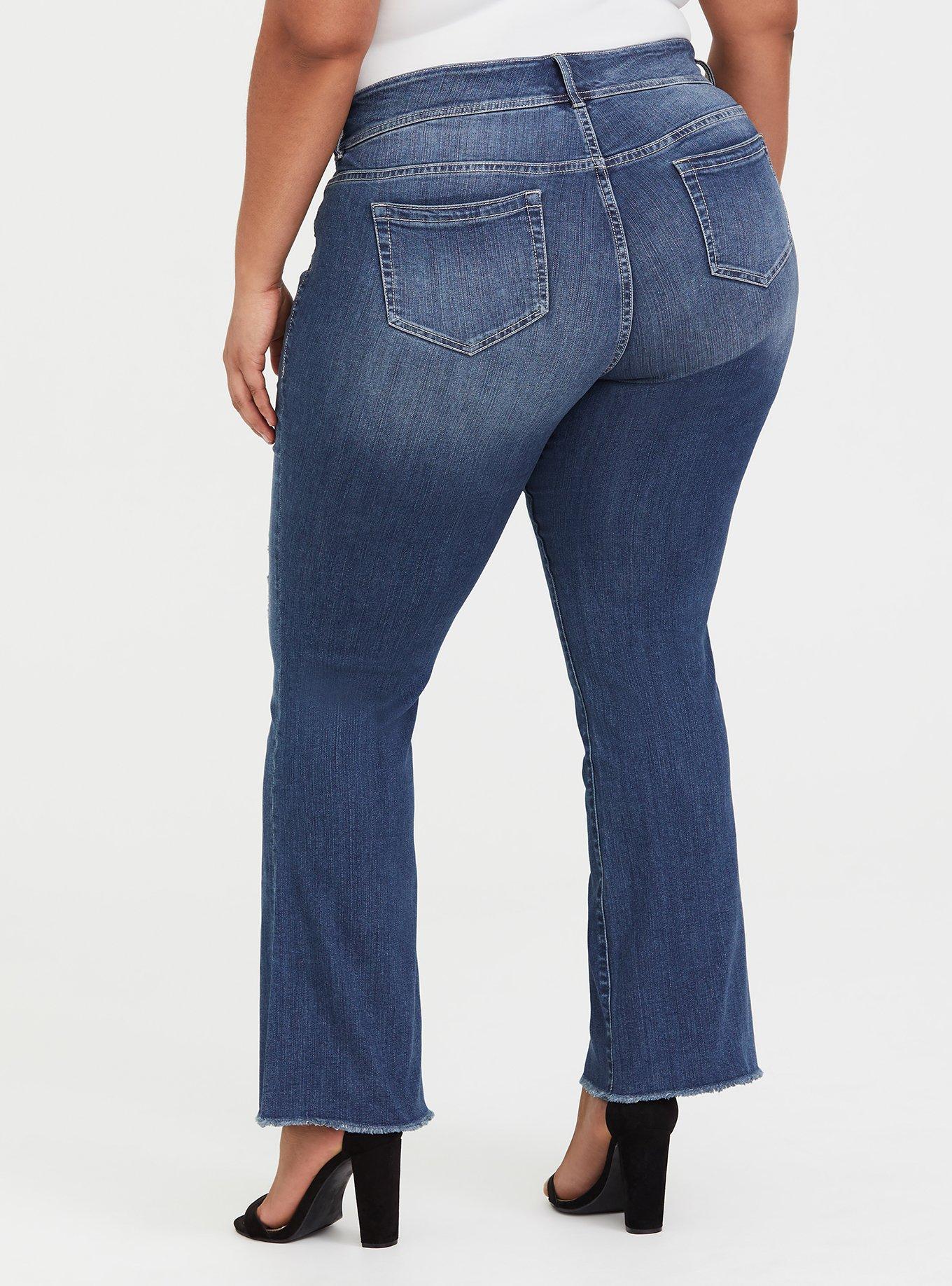 Plus Size - Flip Flop Flare Premium Stretch Mid-Rise Jean - Torrid