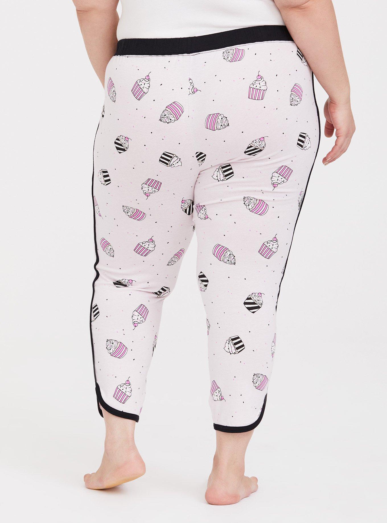 Plus Size - Pink Cupcake Crop Sleep Pant - Torrid