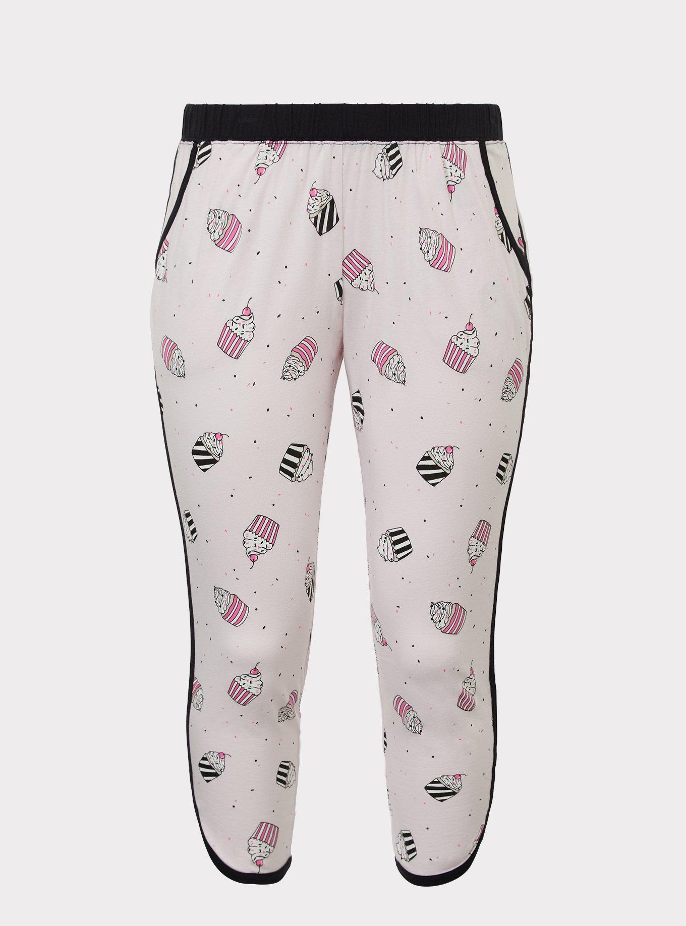 Plus Size - Pink Cupcake Crop Sleep Pant - Torrid