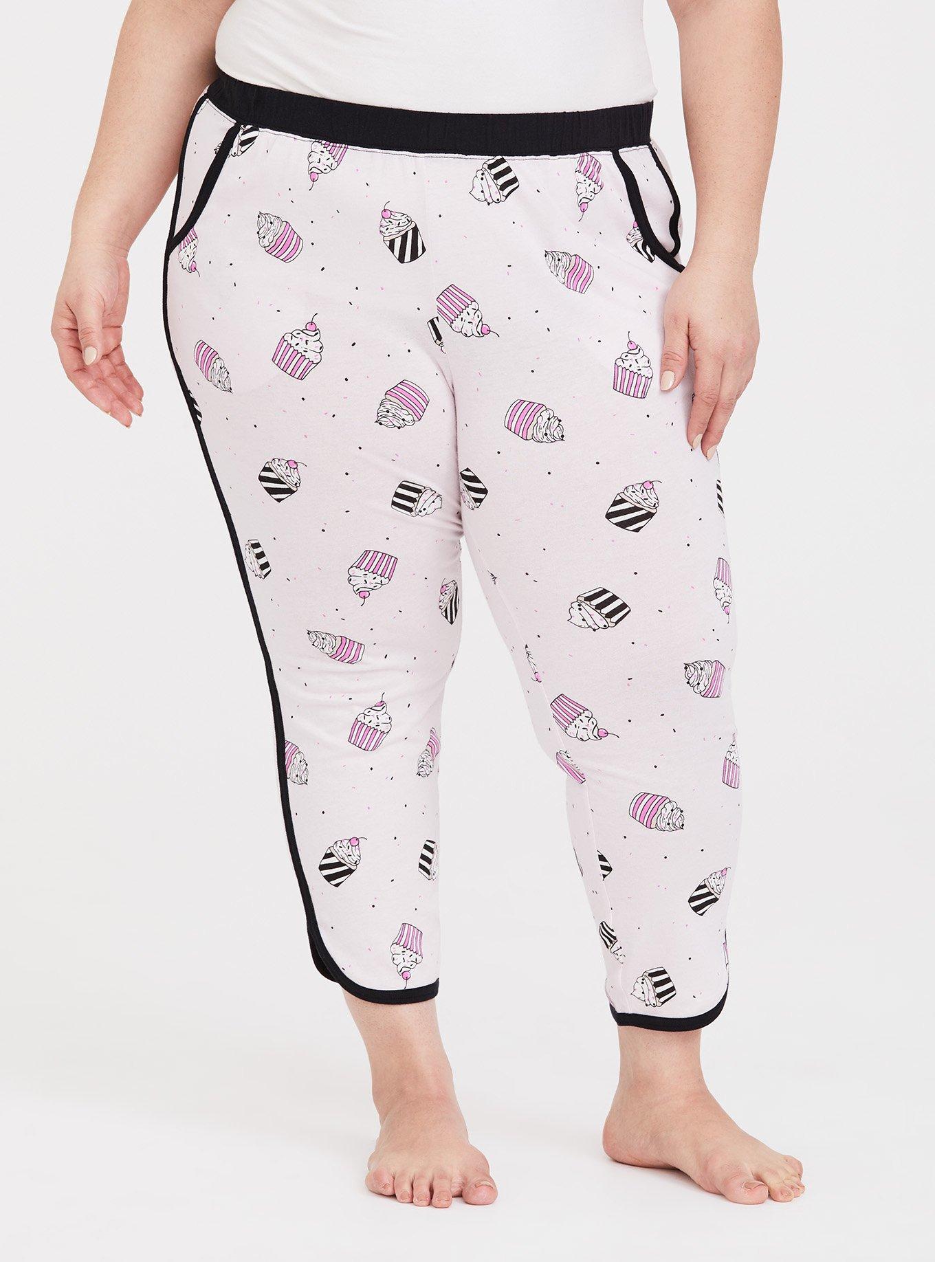 Plus Size - Pink Cupcake Crop Sleep Pant - Torrid