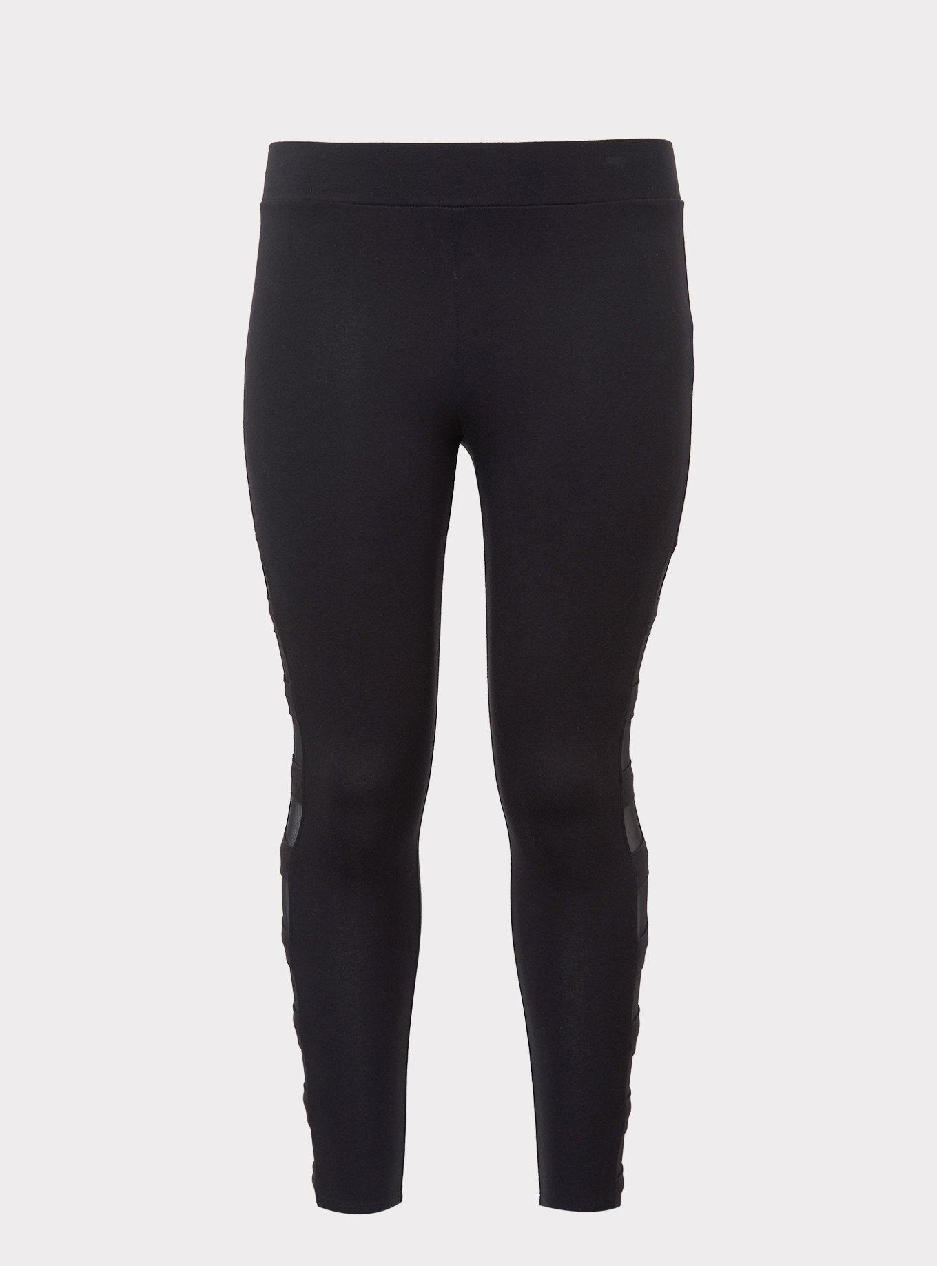 Plus Size - Black Ladder Mesh Legging - Torrid