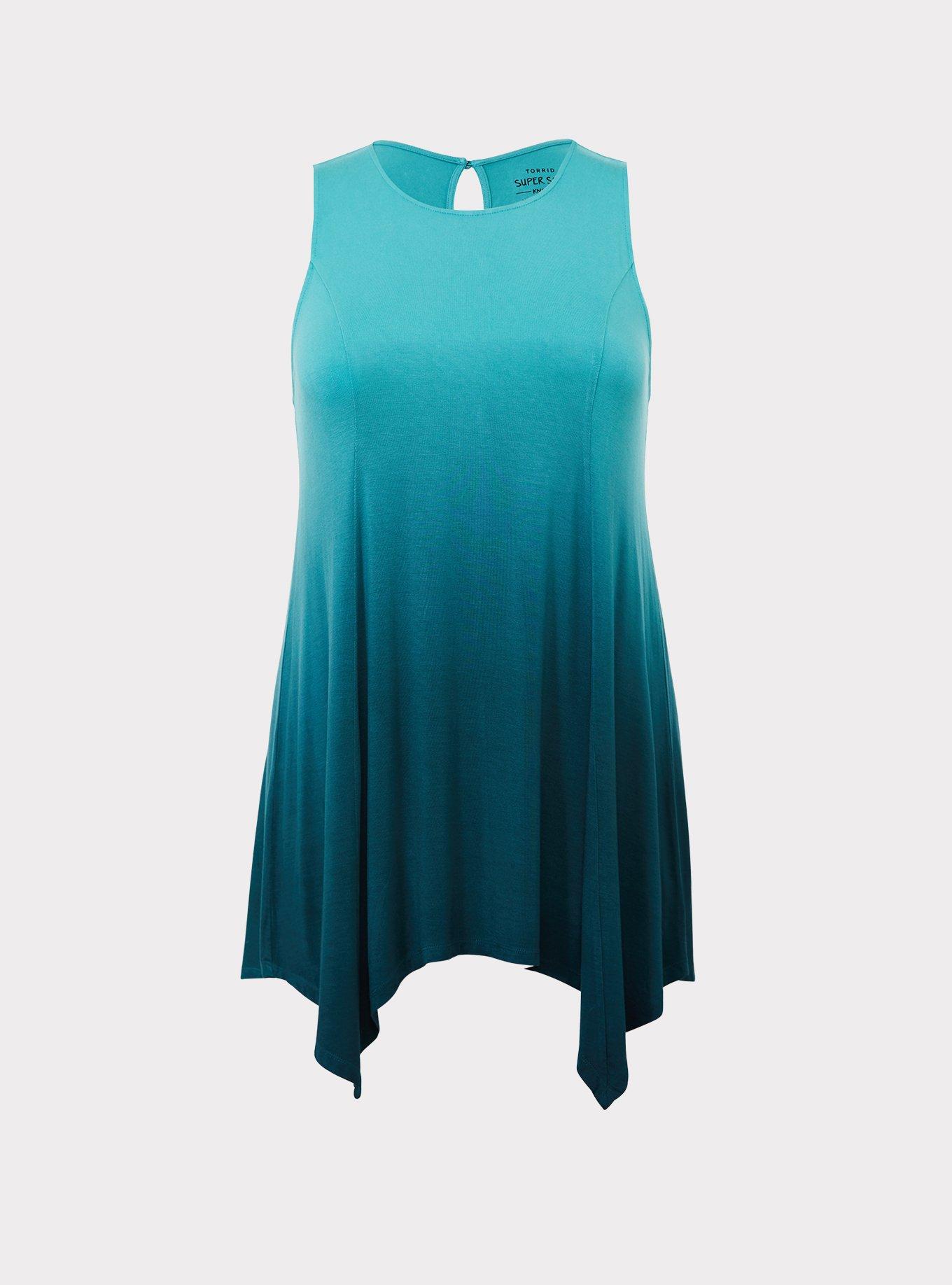 Plus Size - Super Soft High Neck Handkerchief Tunic Tank - Torrid