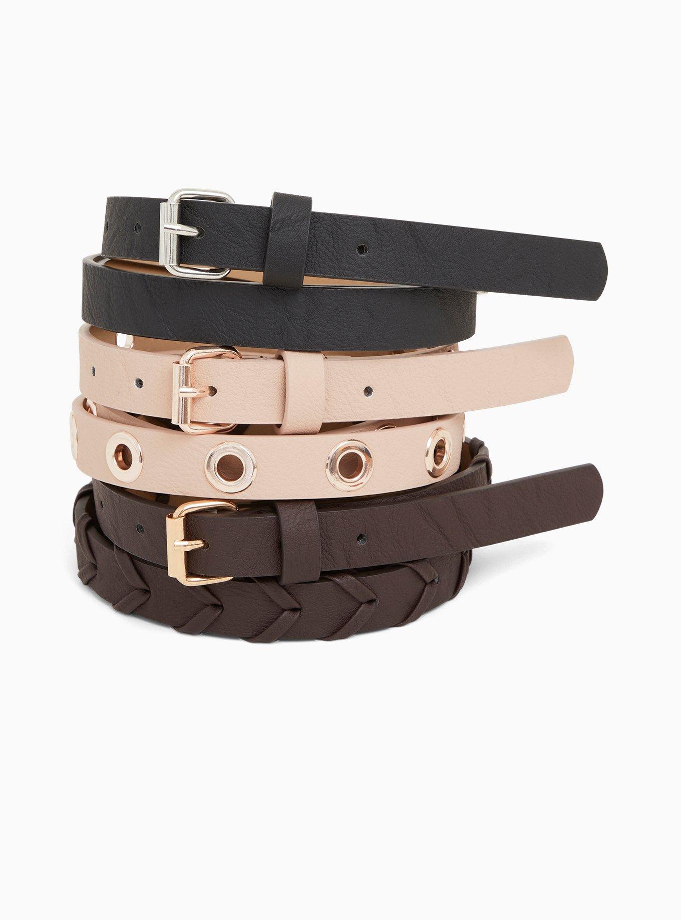 Plus Size - Faux Leather Belt - Pack of 3 - Torrid