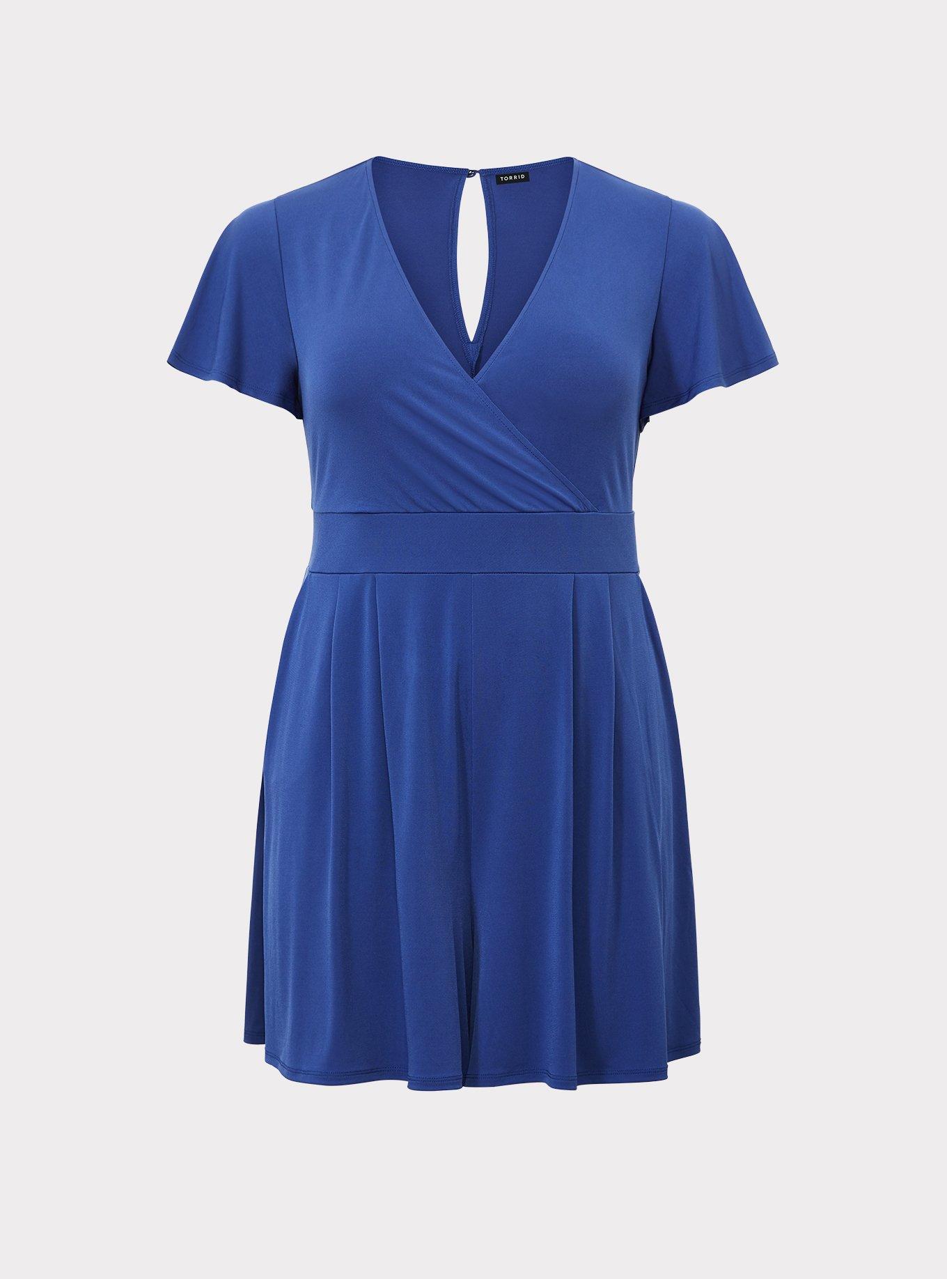 Plus Size - Blue Studio Knit Romper - Torrid