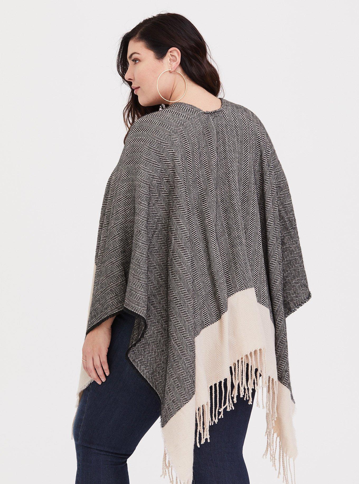 Plus Size - Multi Plaid Tie Front Ruana - Torrid