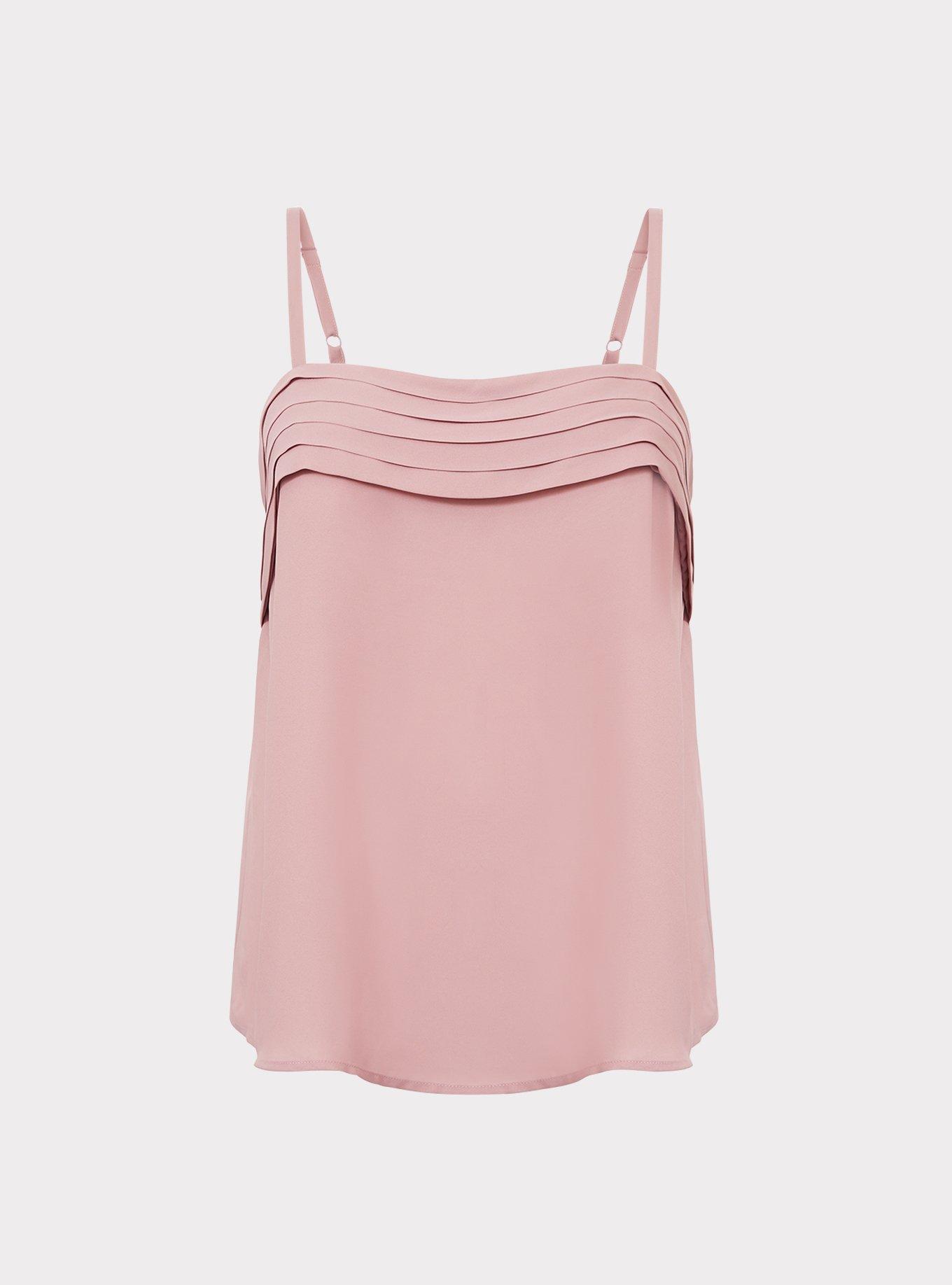 Plus Size - Dusty Pink Georgette Pleated Cami - Torrid