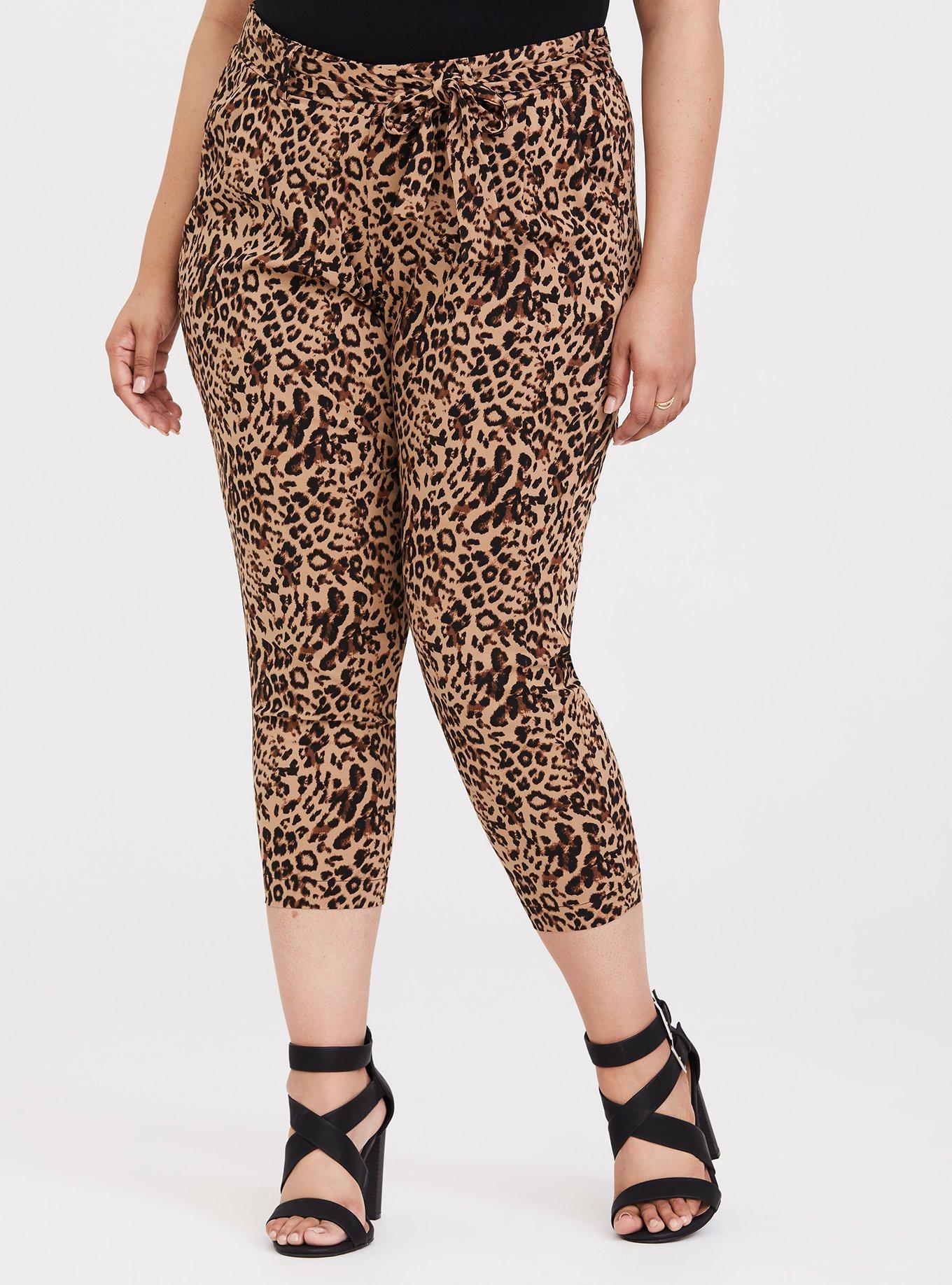 Plus Size - Leopard Tie-Front Trouser - Torrid