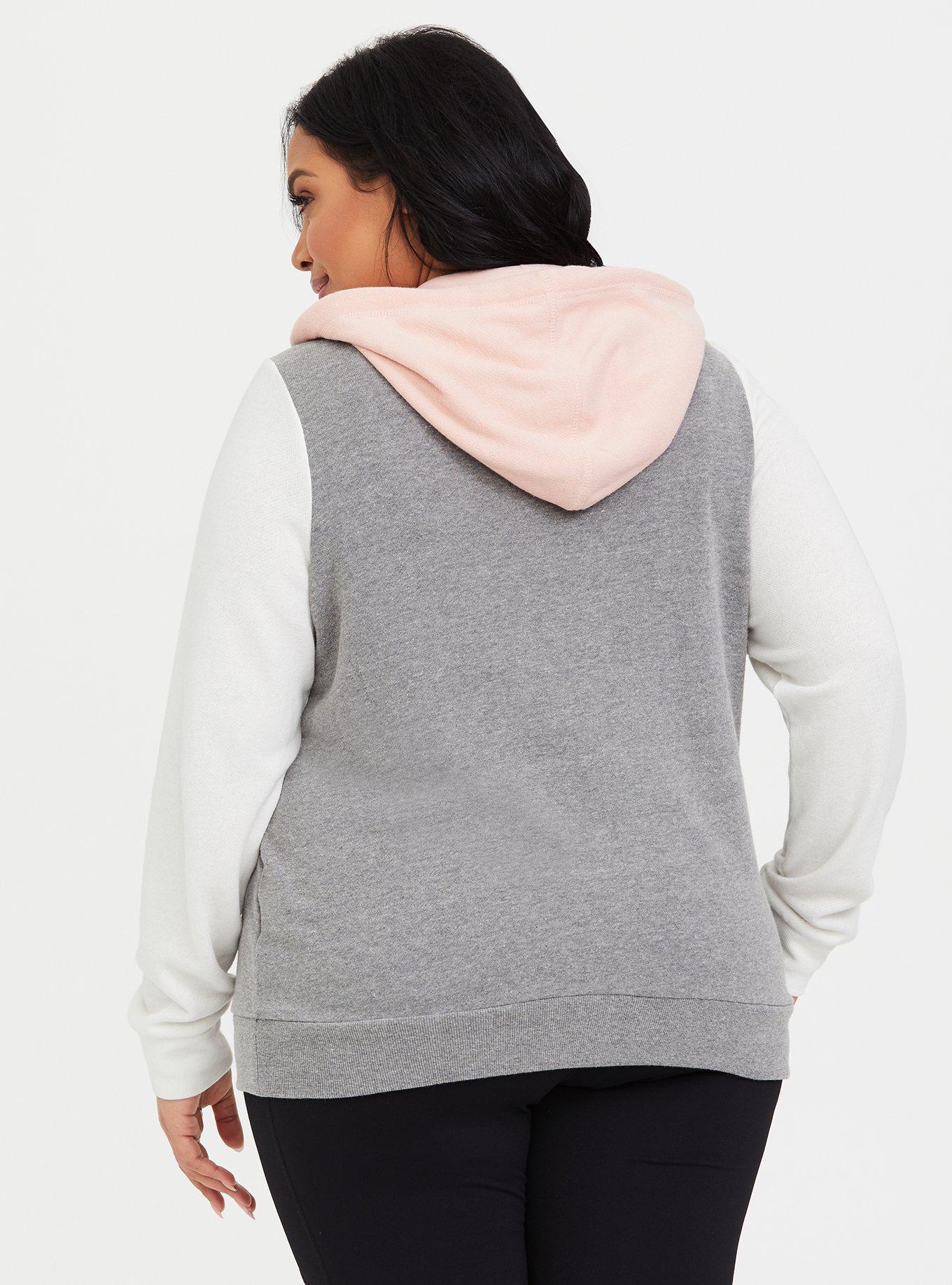Plus Size - Colorblock Hooded Zip Jacket - Torrid