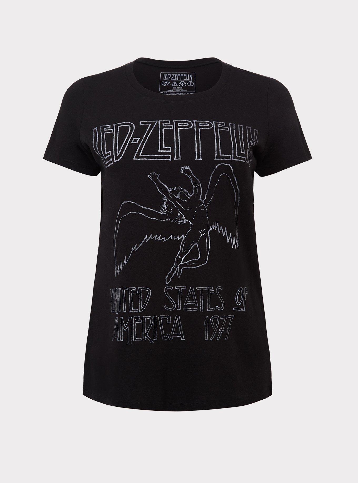 Plus Size - Led Zeppelin Black Slim Fit Tee - Torrid