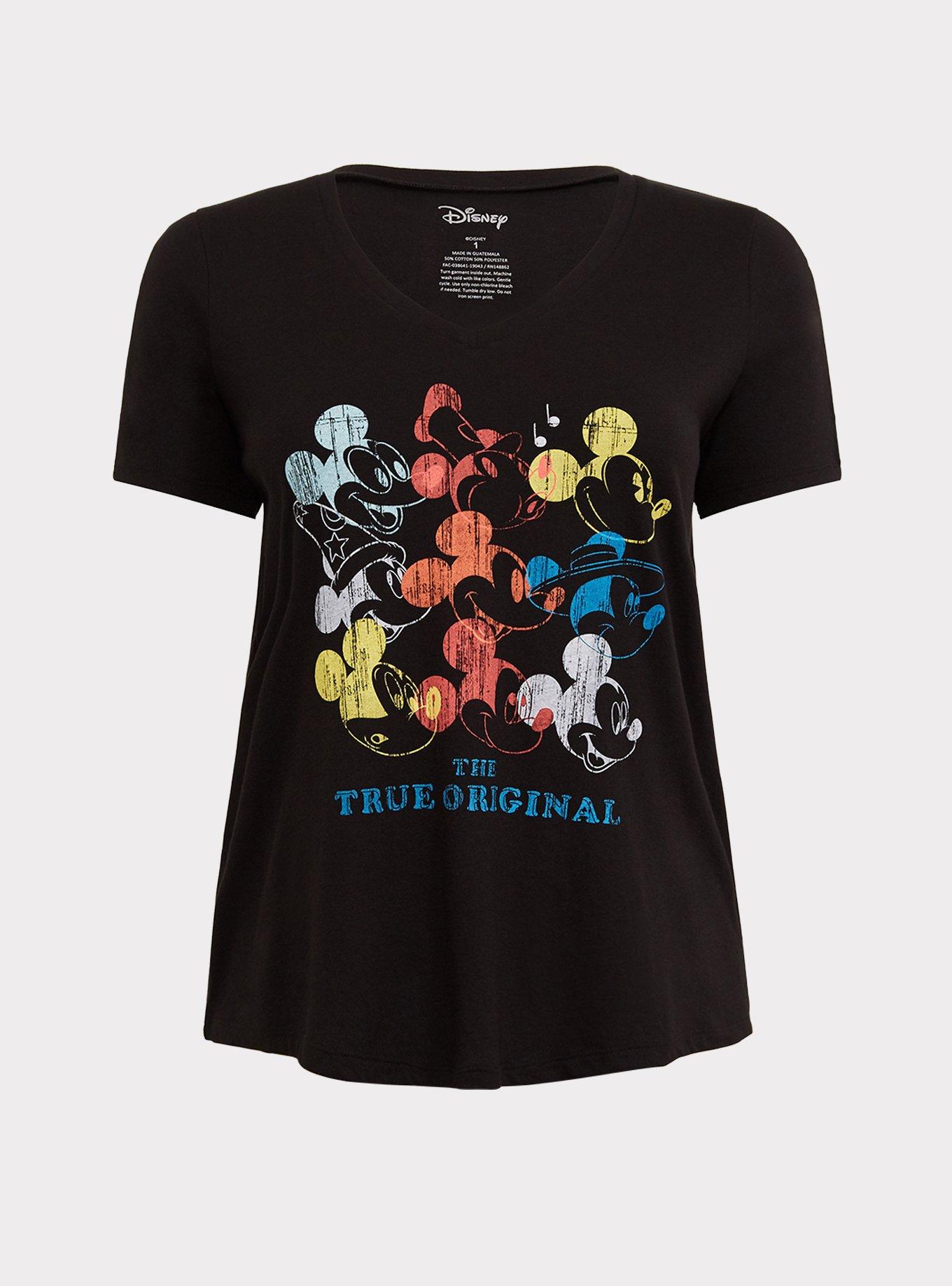 Plus Size - Disney Mickey Mouse Black Ladder Slim Fit Top - Torrid