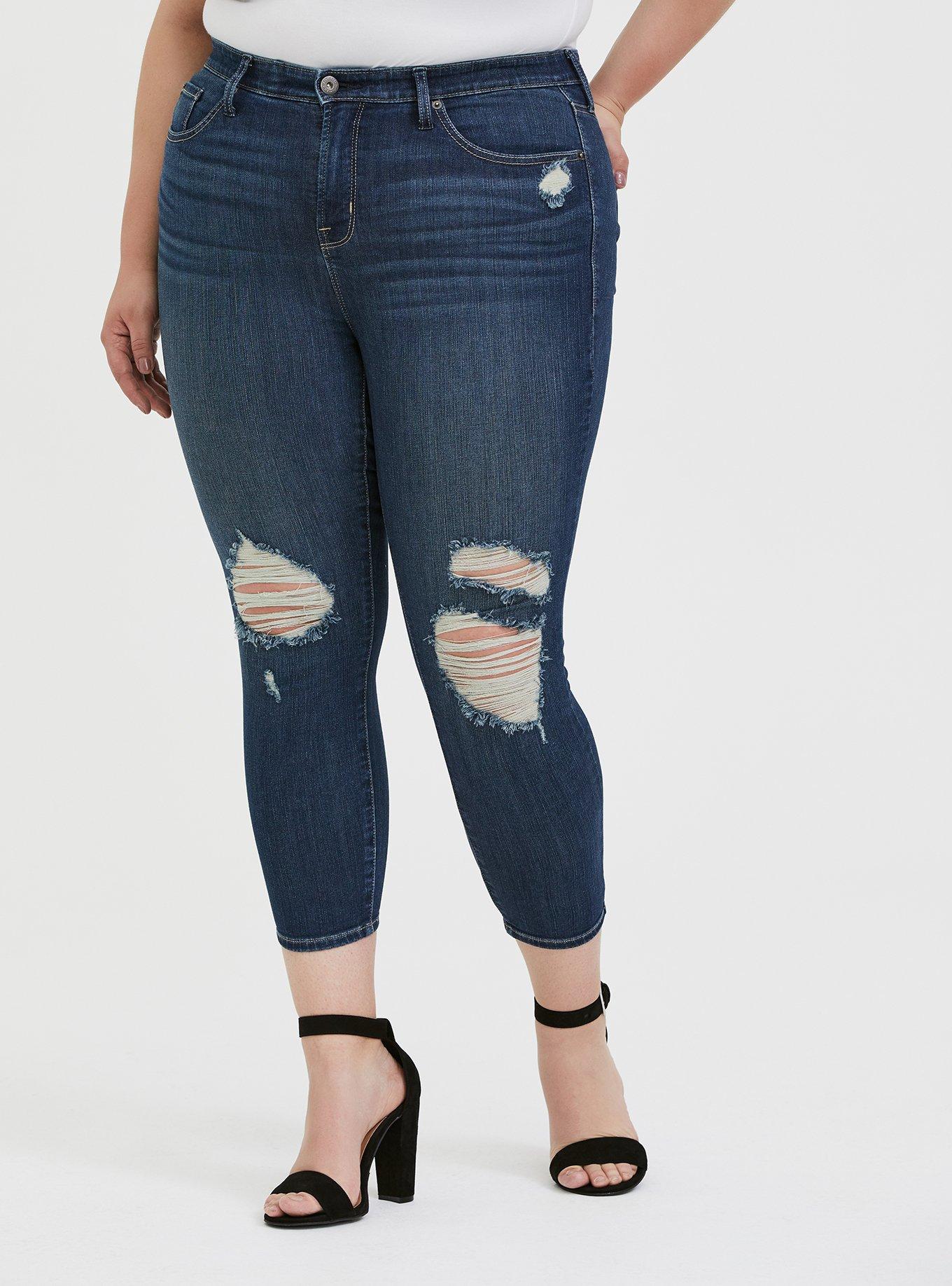 Plus Size - Crop Sky High Skinny Premium Stretch High-Rise Jean - Torrid