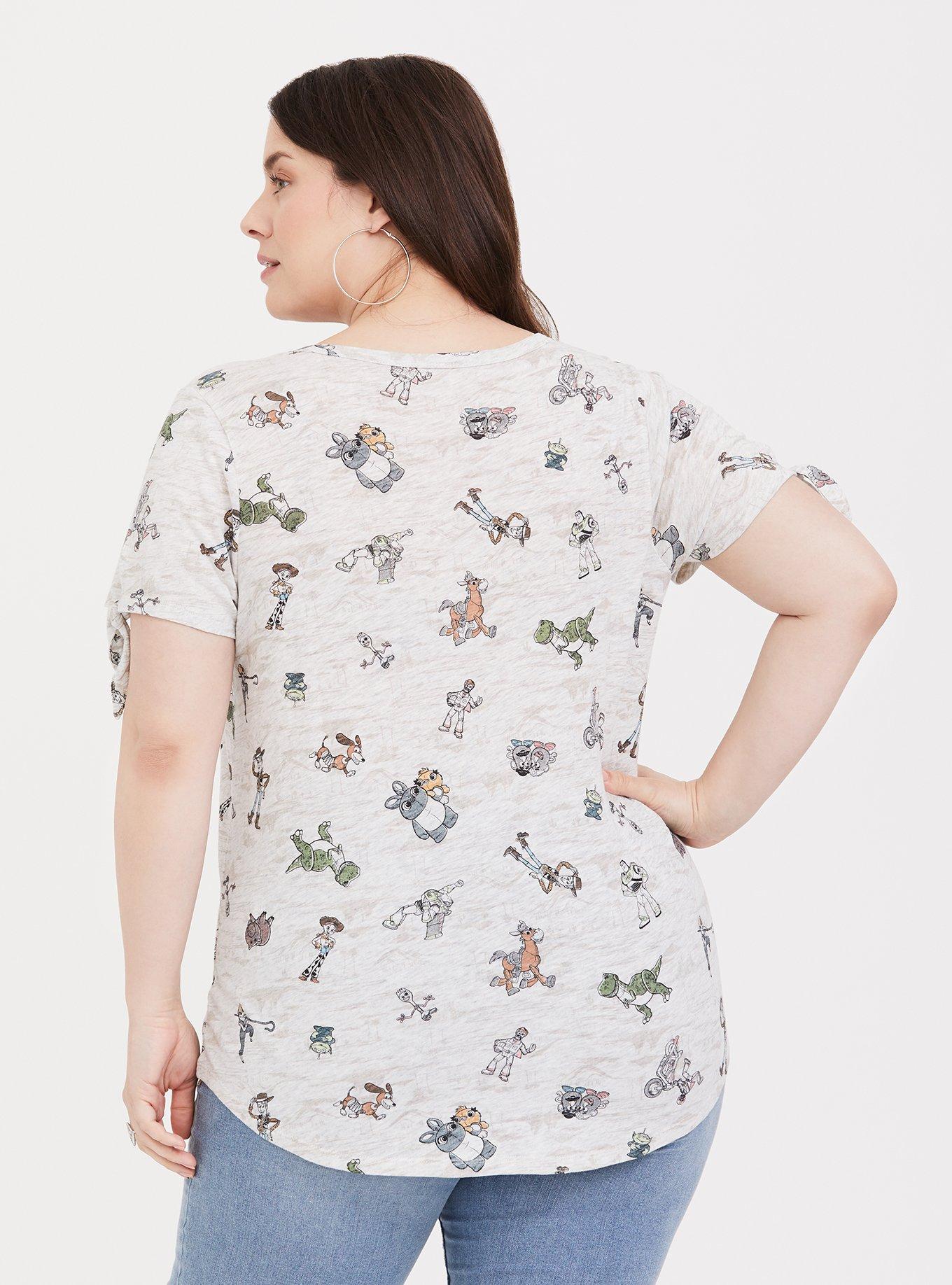Plus Size - Her Universe Toy Story Character Taupe Slub Top - Torrid