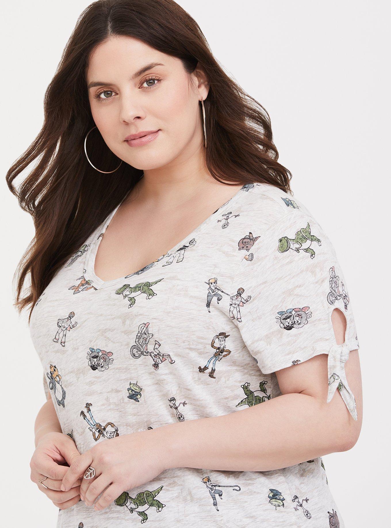 Plus Size - Her Universe Toy Story Character Taupe Slub Top - Torrid