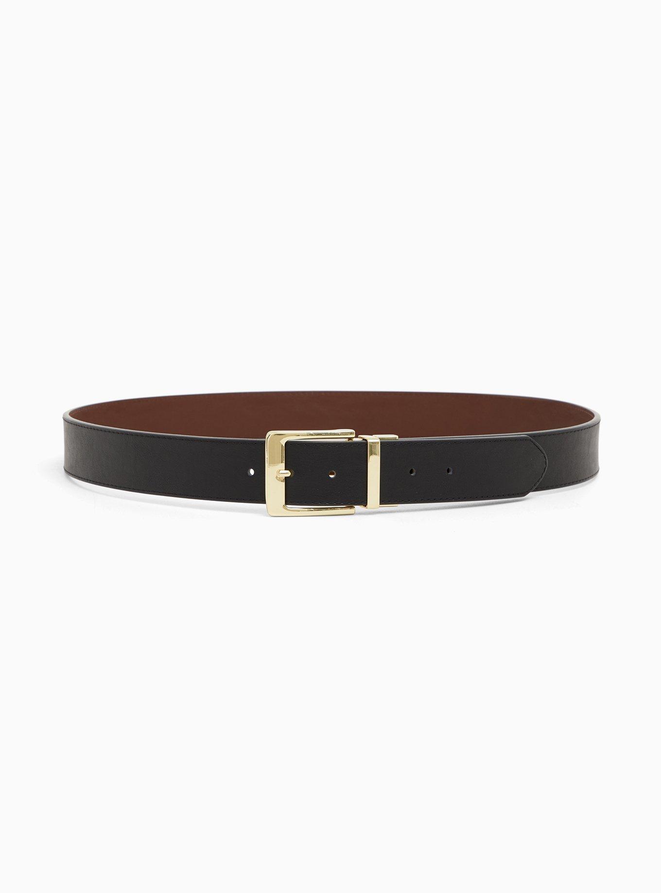 Plus Size - Black/Brown Reversible Belt - Torrid