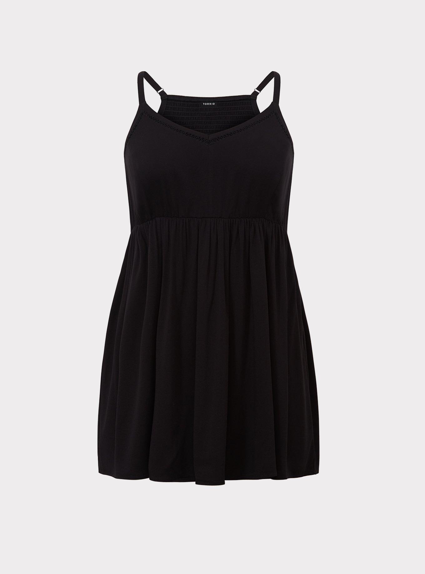 Plus Size - Babydoll Challis Smocked Cami - Torrid