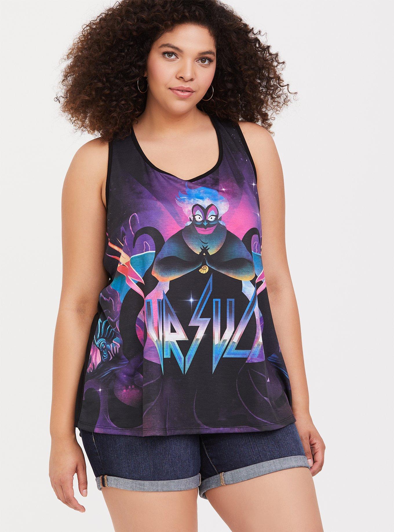 Plus Size - Disney Villains Ursula Slim Fit Neon Tank - Torrid