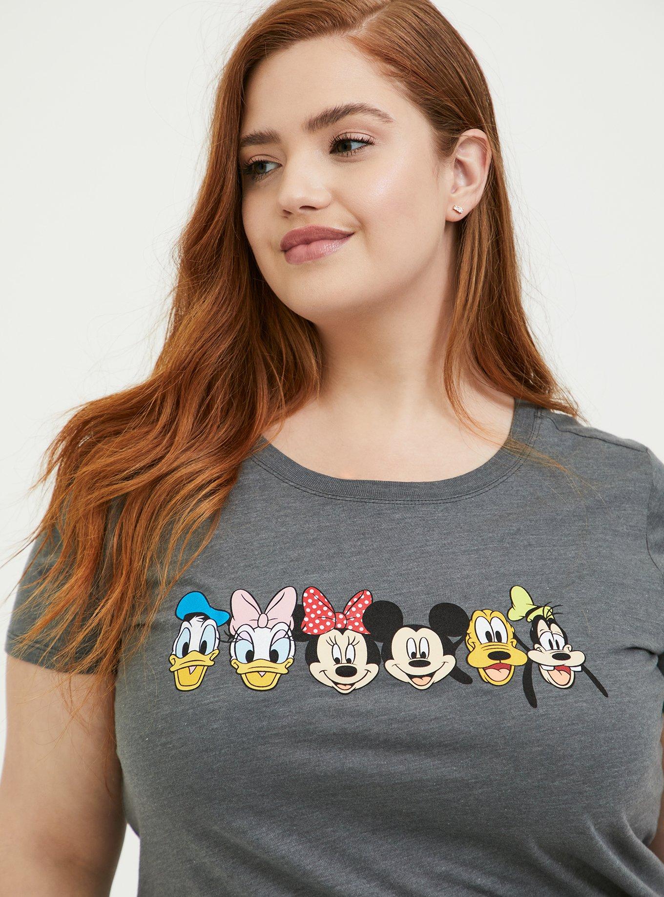 Plus Size - Disney Character Grey Slim Fit Top - Torrid