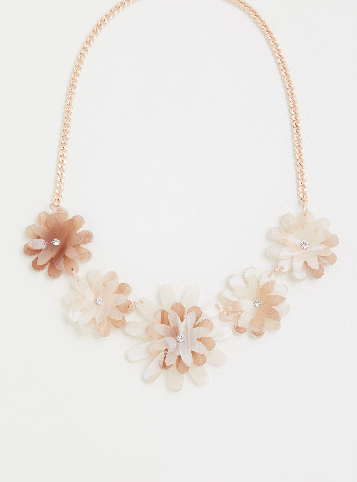 Plus Size - Blush Floral Statement Necklace - Torrid