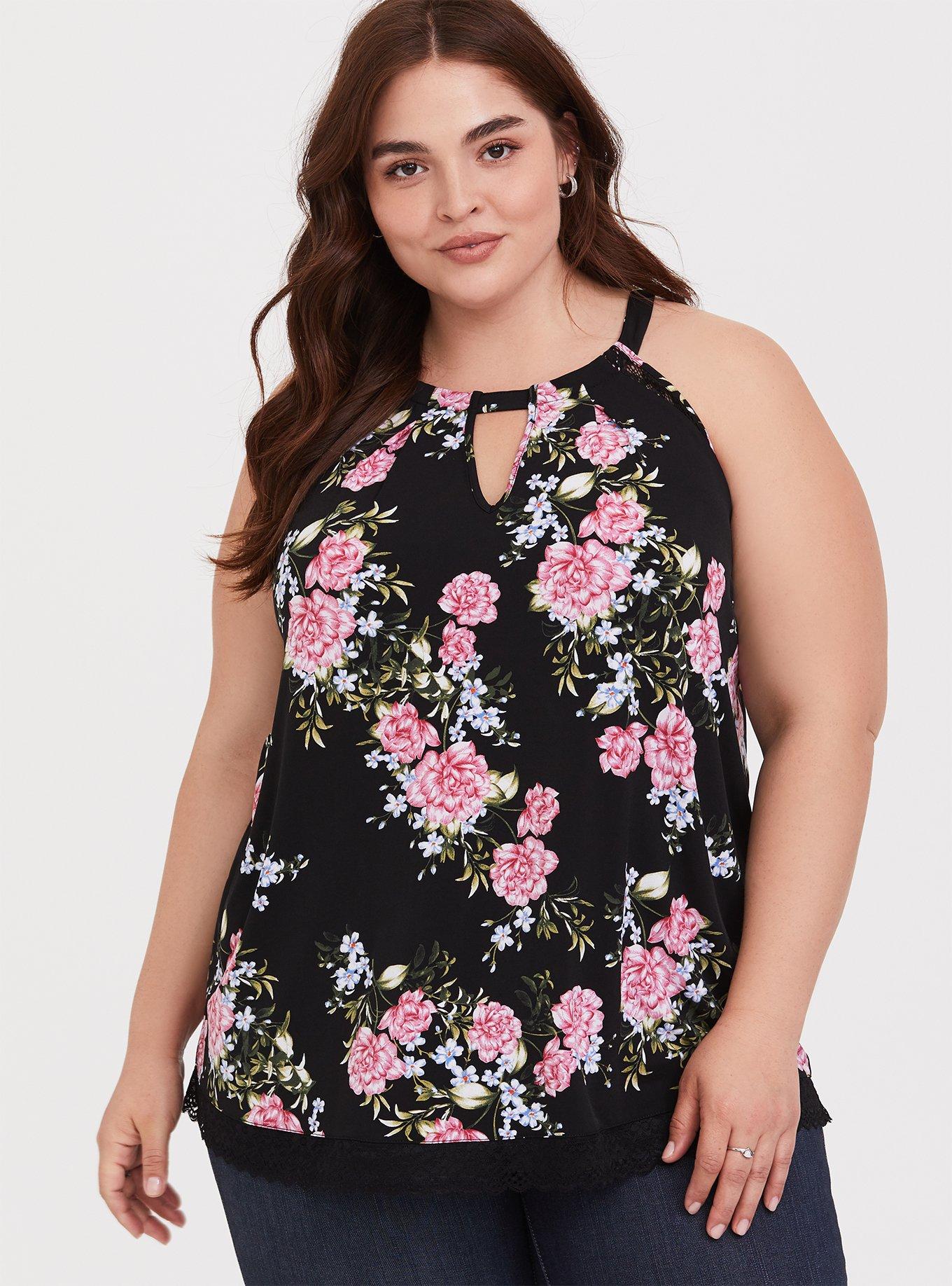 Plus Size - Studio Knit High Neck Keyhole Top - Torrid
