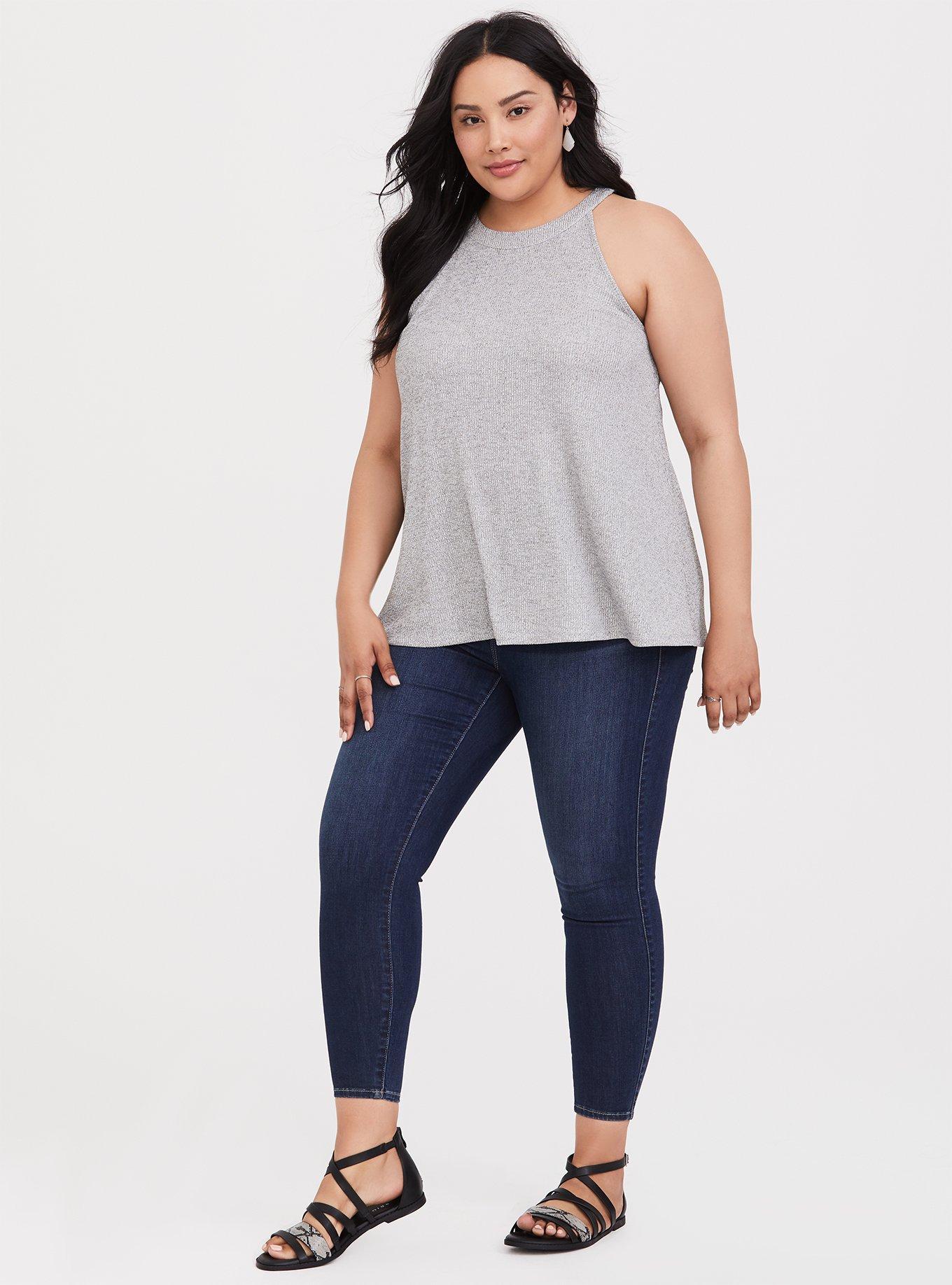 Plus Size - Grey Ribbed Goddess Tank - Torrid