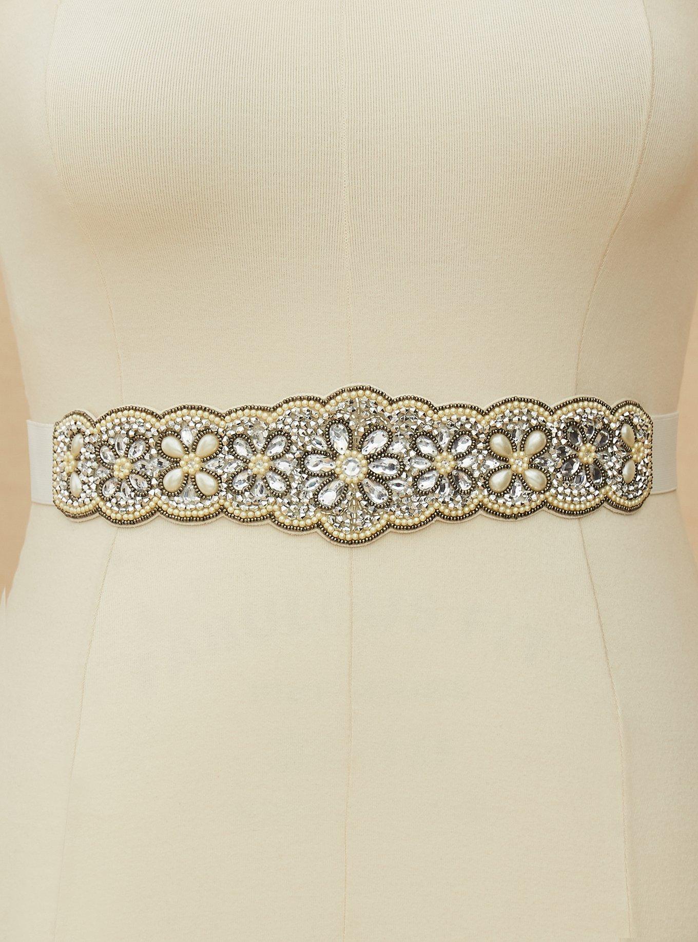Plus Size - Rhinestone Beaded Belt - Torrid
