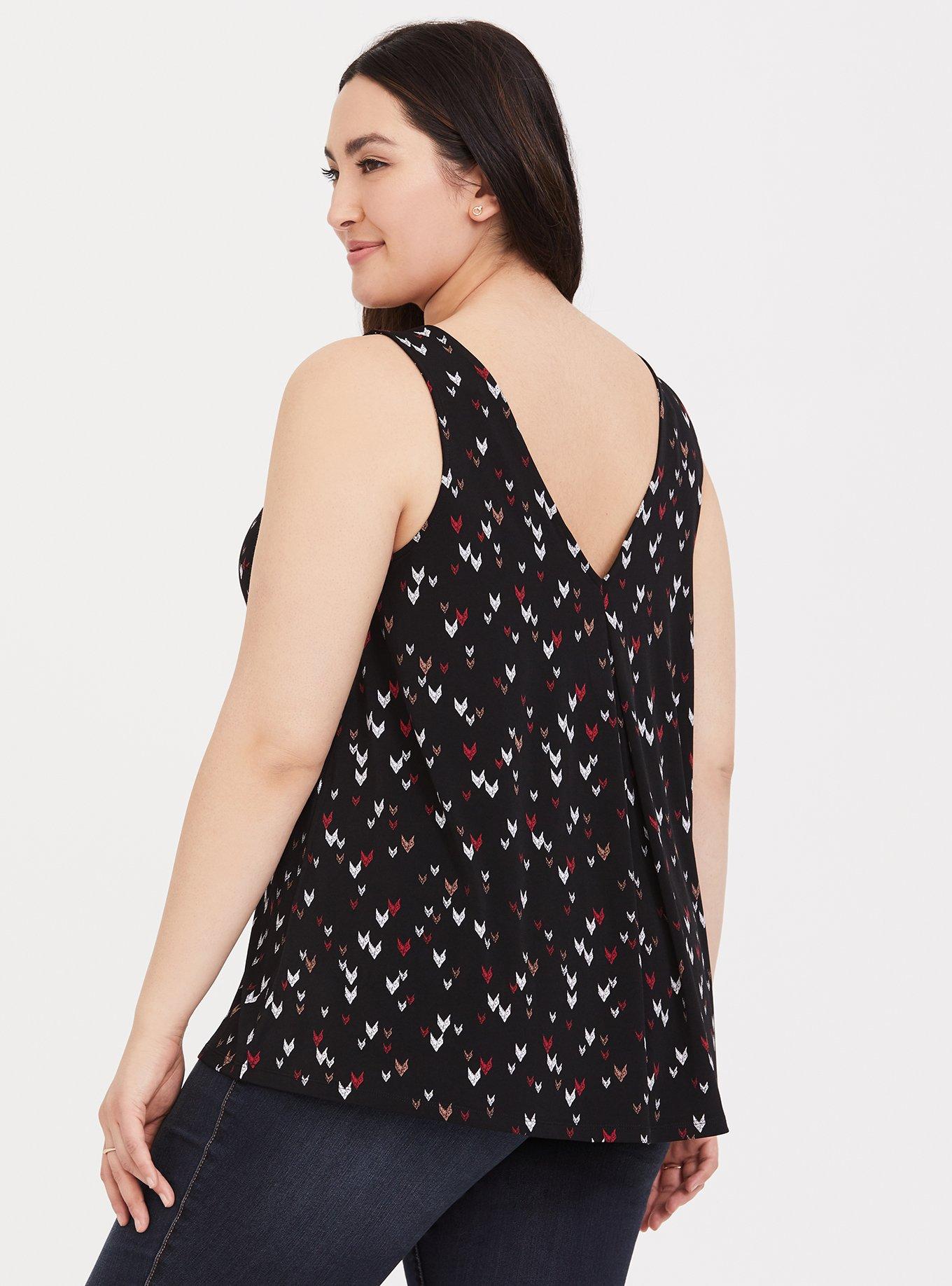 Plus Size - Black Studio Knit Chevron Print Tank - Torrid