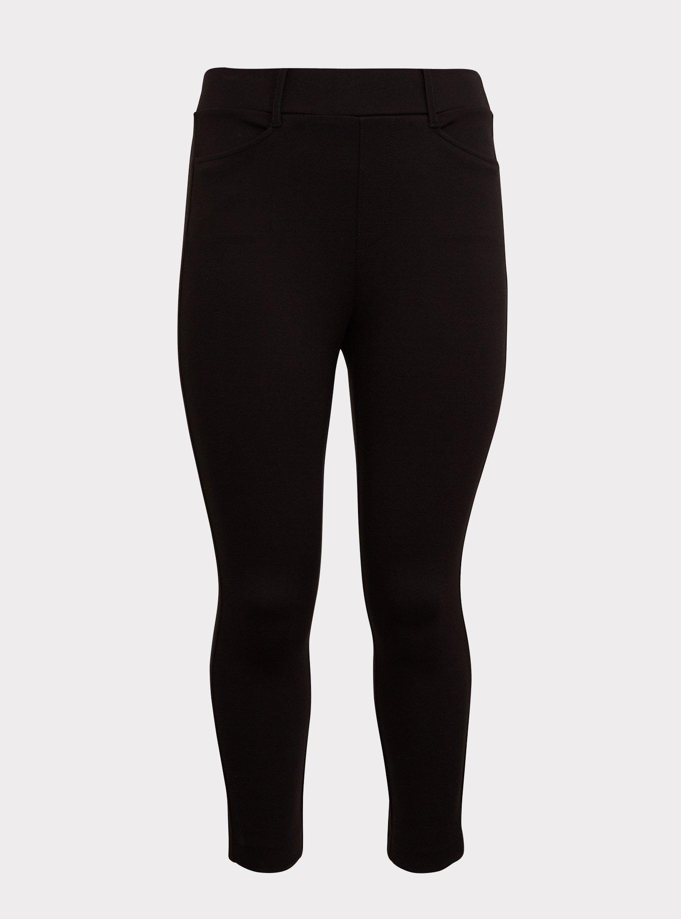 Plus Size - Sky High Stretch Ponte Pull-On Skinny Pant - Black - Torrid