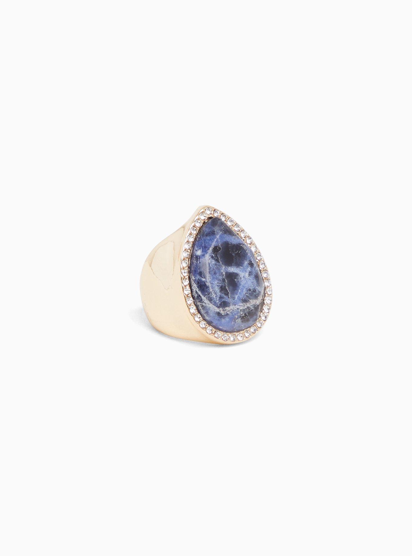 Plus Size - Blue Teardrop Statement Ring - Torrid