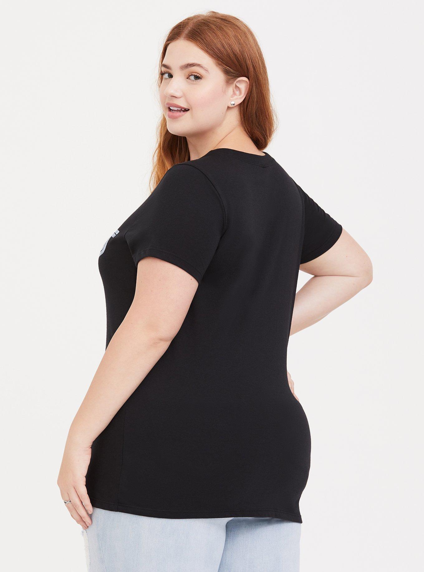Plus Size - The Rolling Stones Black Slim Fit Crew Tee - Torrid