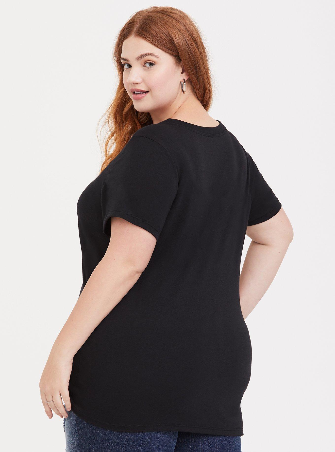 Plus Size - No Doubt Black Slim Fit Crew Tee - Torrid