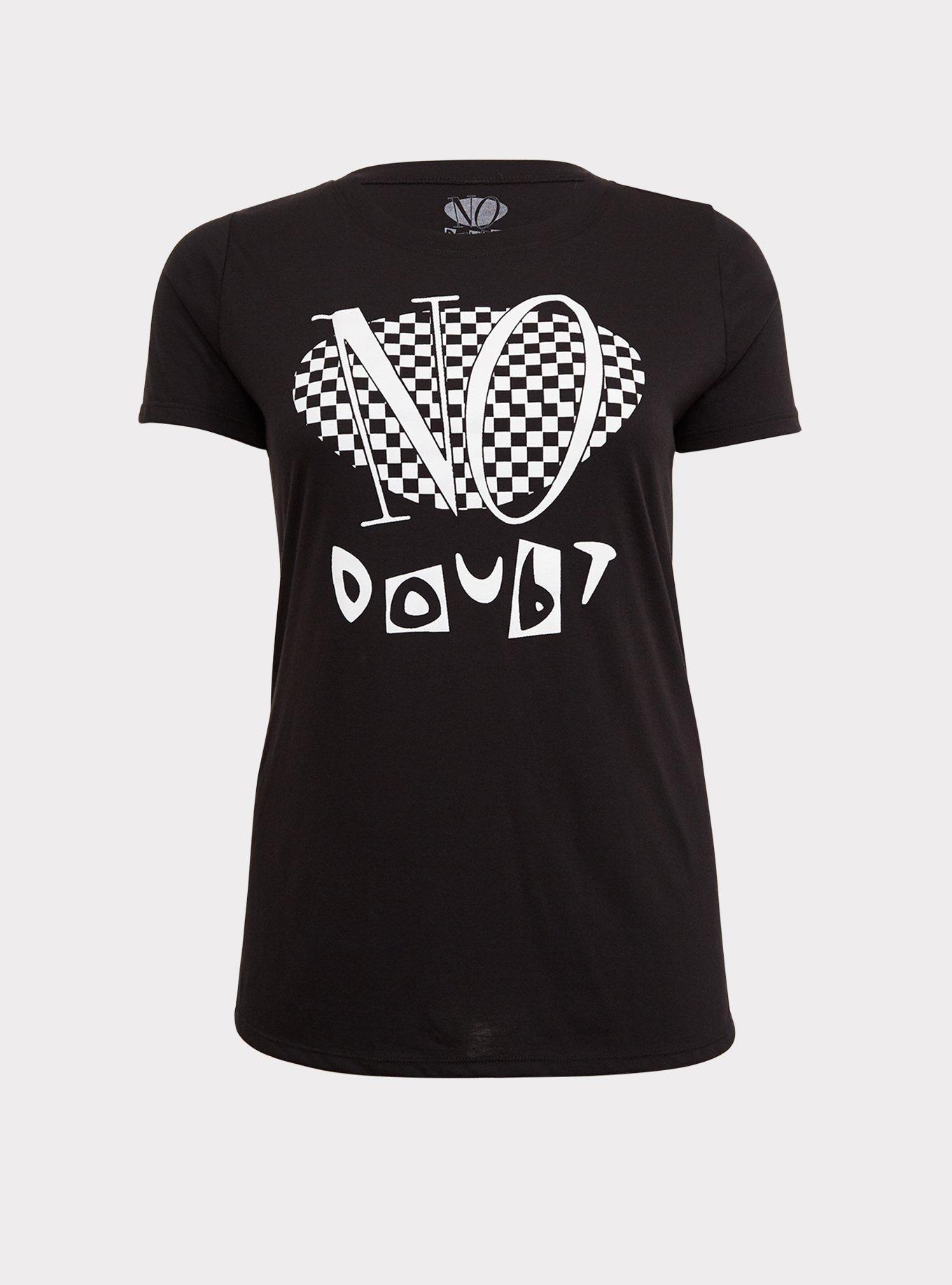 Plus Size - No Doubt Black Slim Fit Crew Tee - Torrid