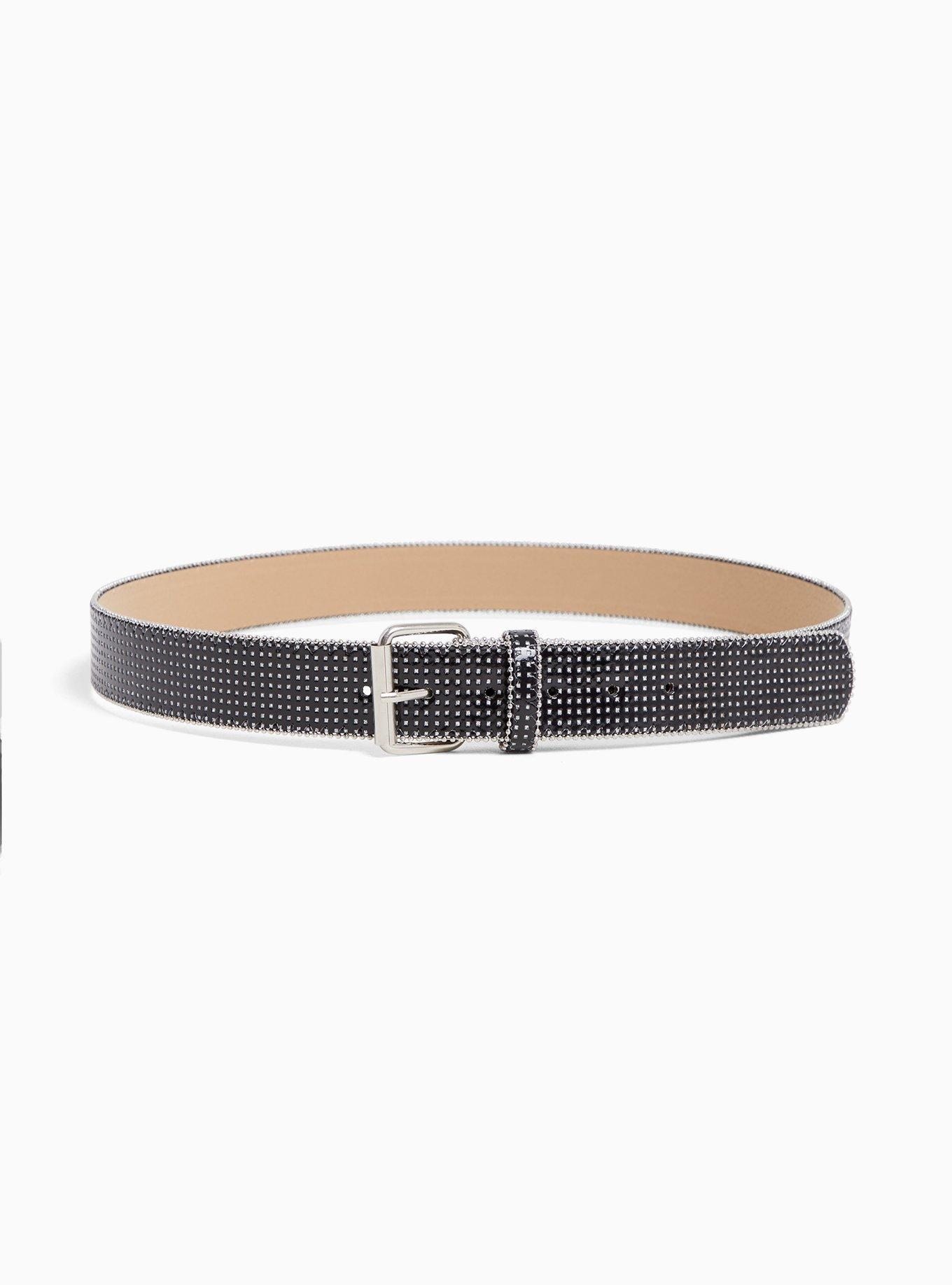 Plus Size - Black & Silver Glitter Belt - Torrid