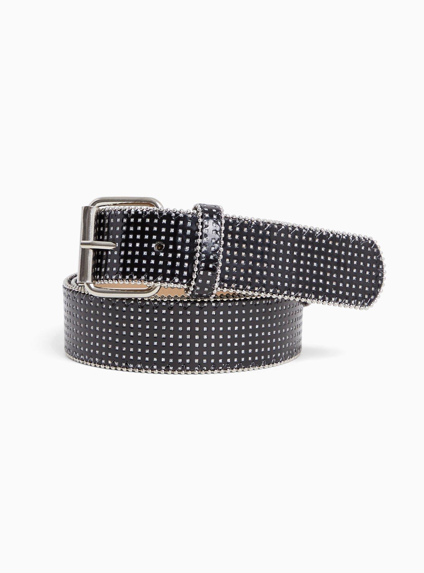 Plus Size - Black & Silver Glitter Belt - Torrid