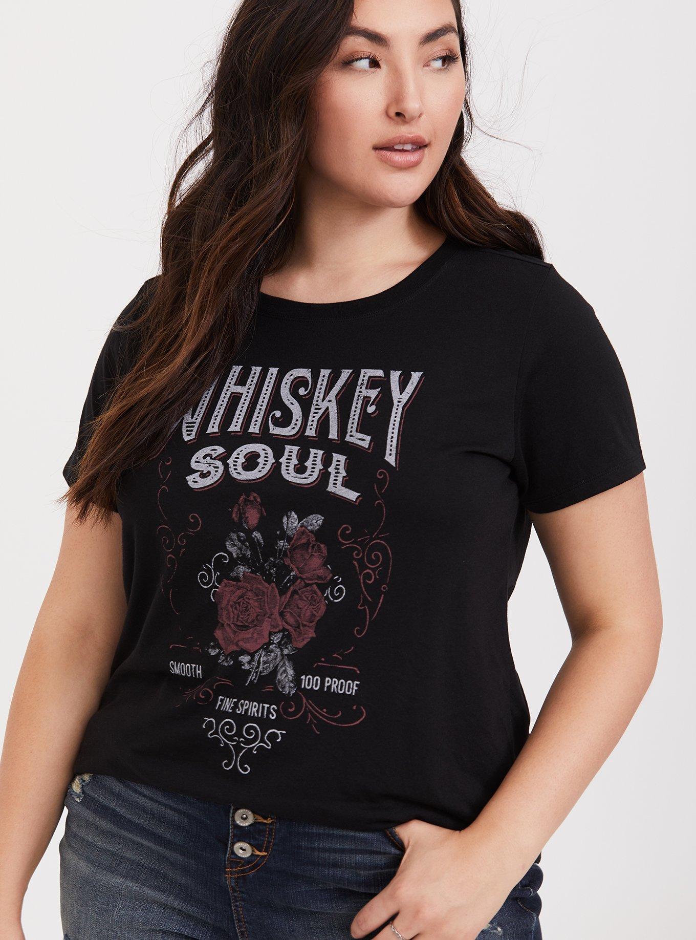 Plus Size - Whiskey Soul Black Slim Fit Crew Tee - Torrid